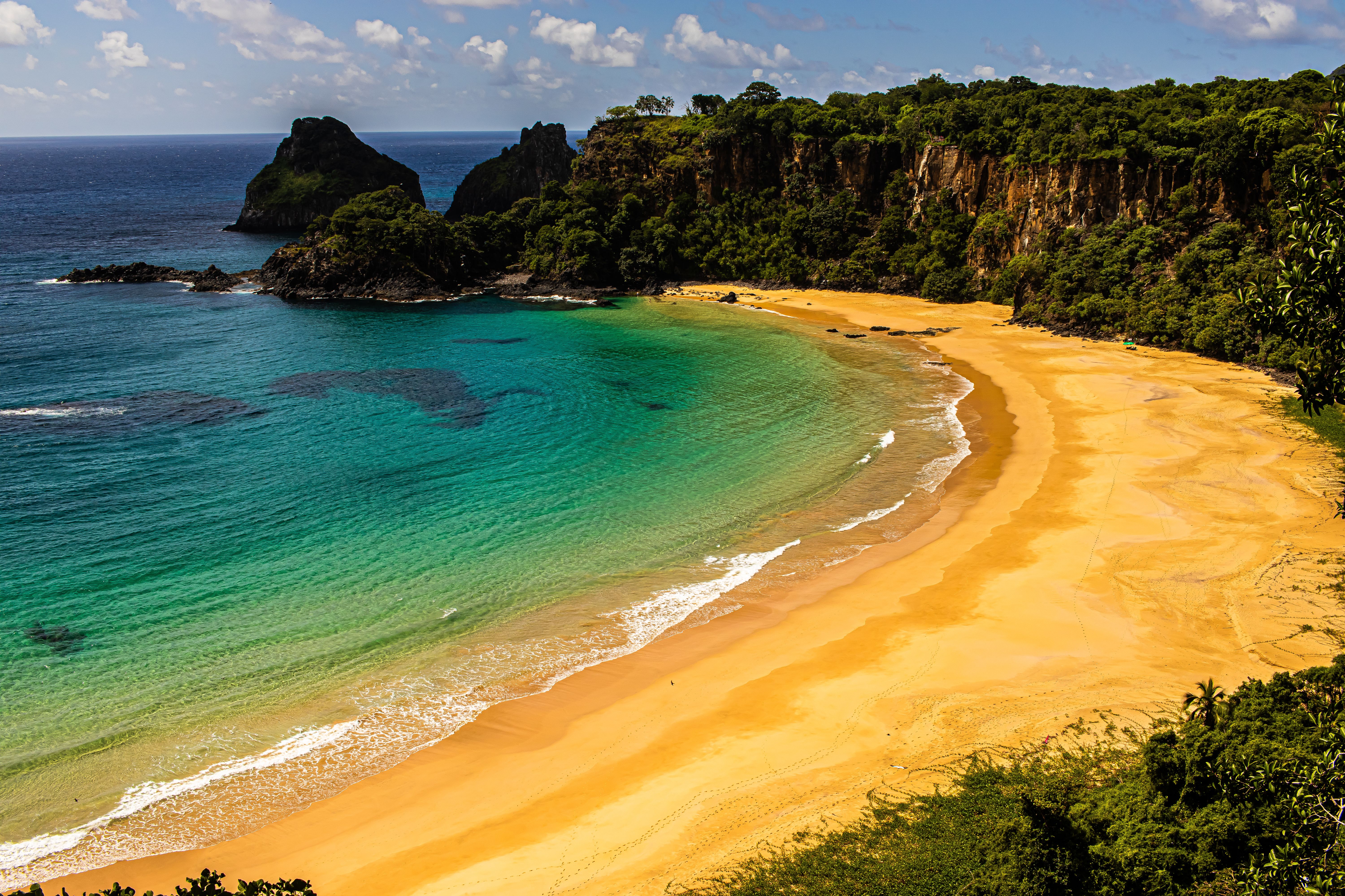Aerial View of the Sancho Beach in Brazil · Free Stock Photo