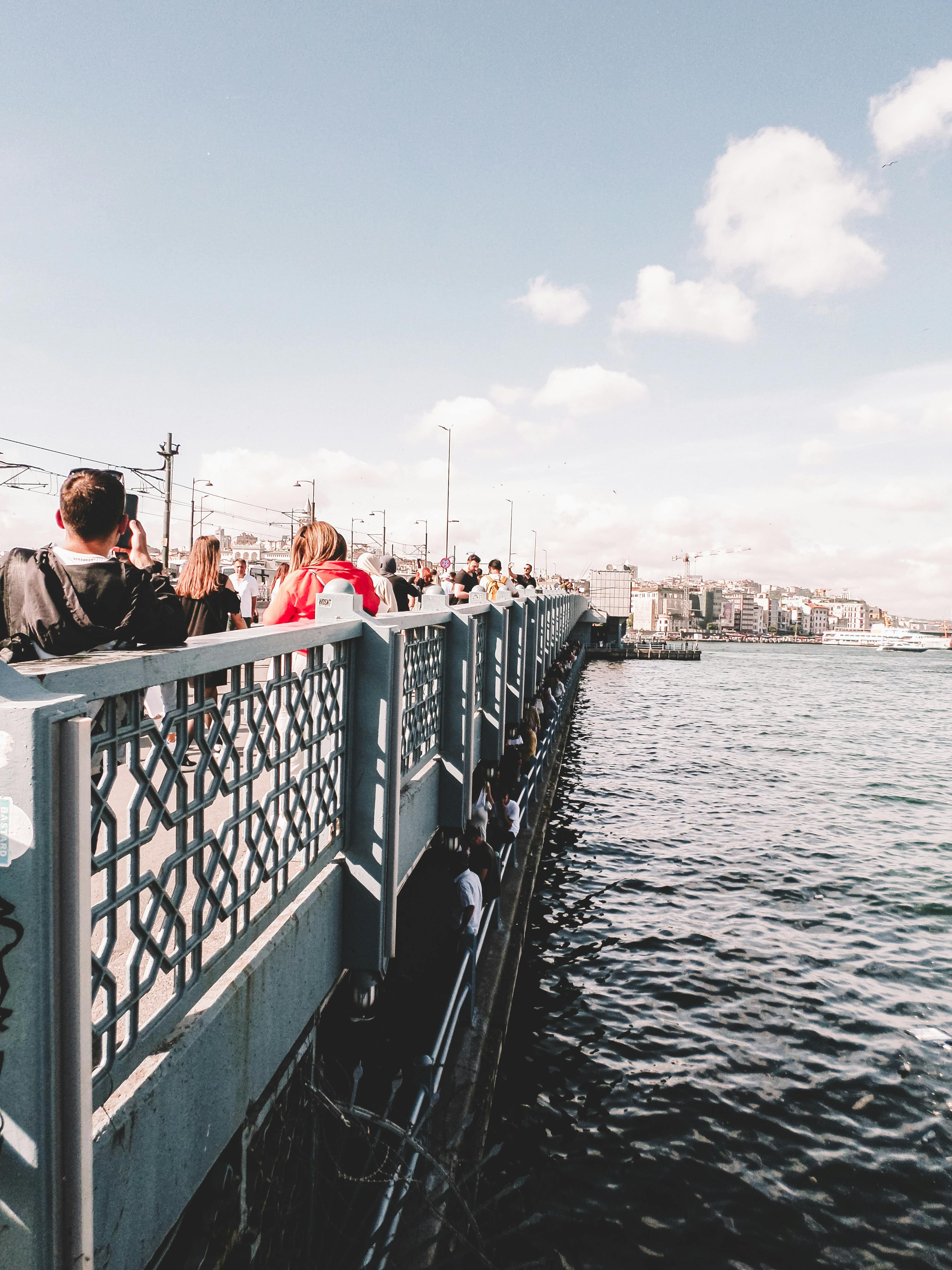 Crowded Bridge with Ornate Railings over Water · Free Stock Photo