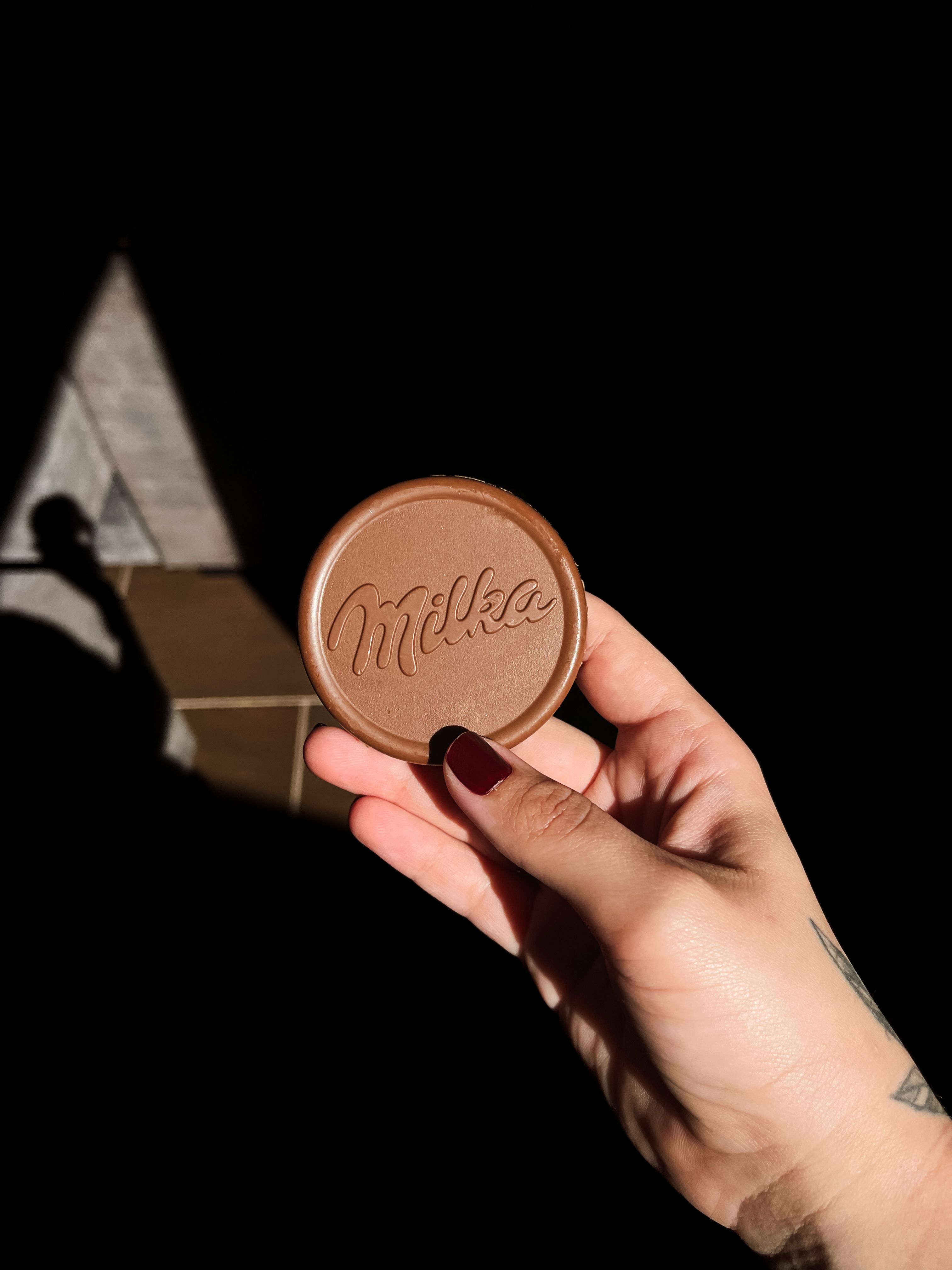 Milka Round Chocolate Waffle · Free Stock Photo