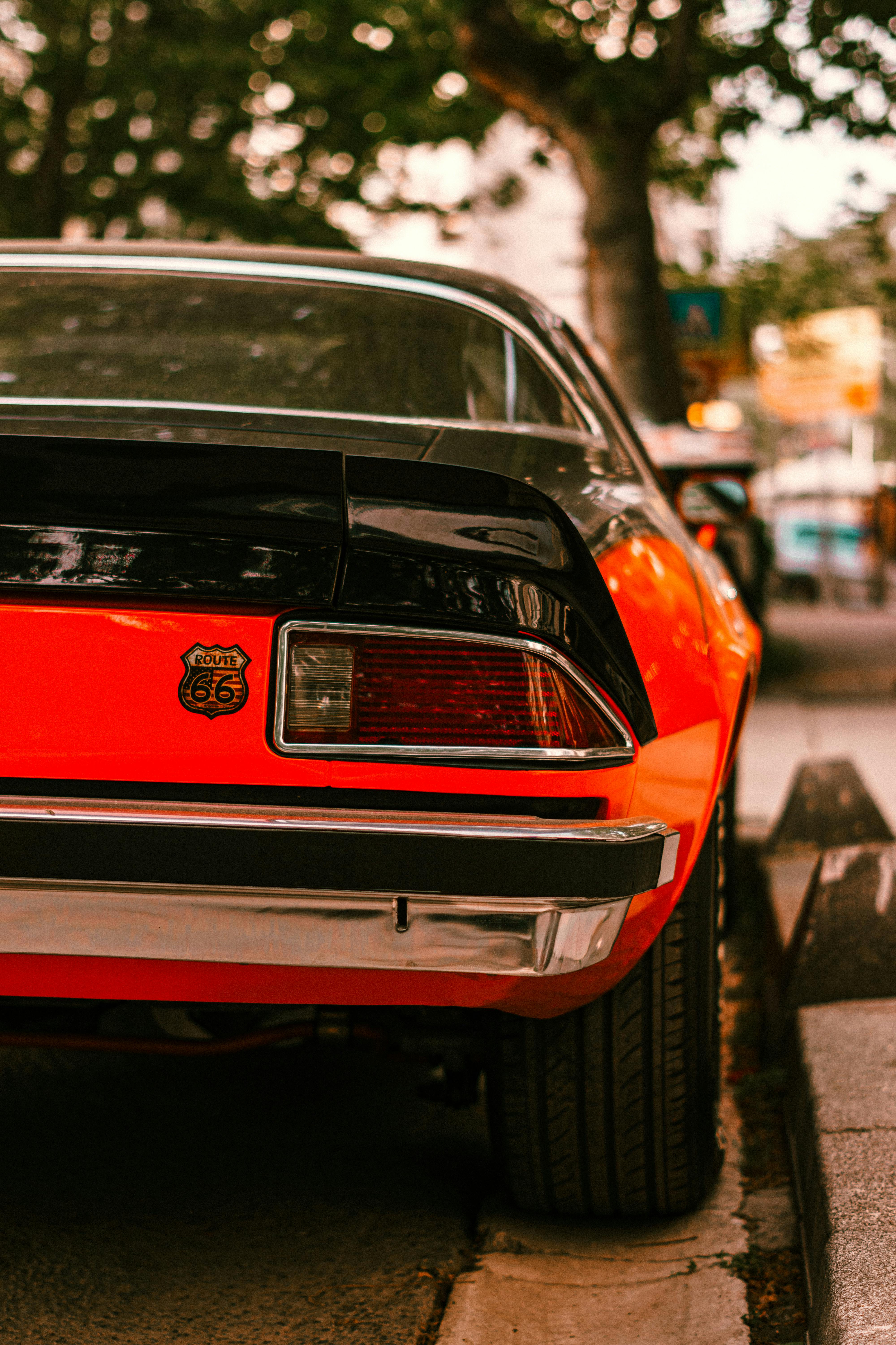 Back View of a Red Chevrolet · Free Stock Photo