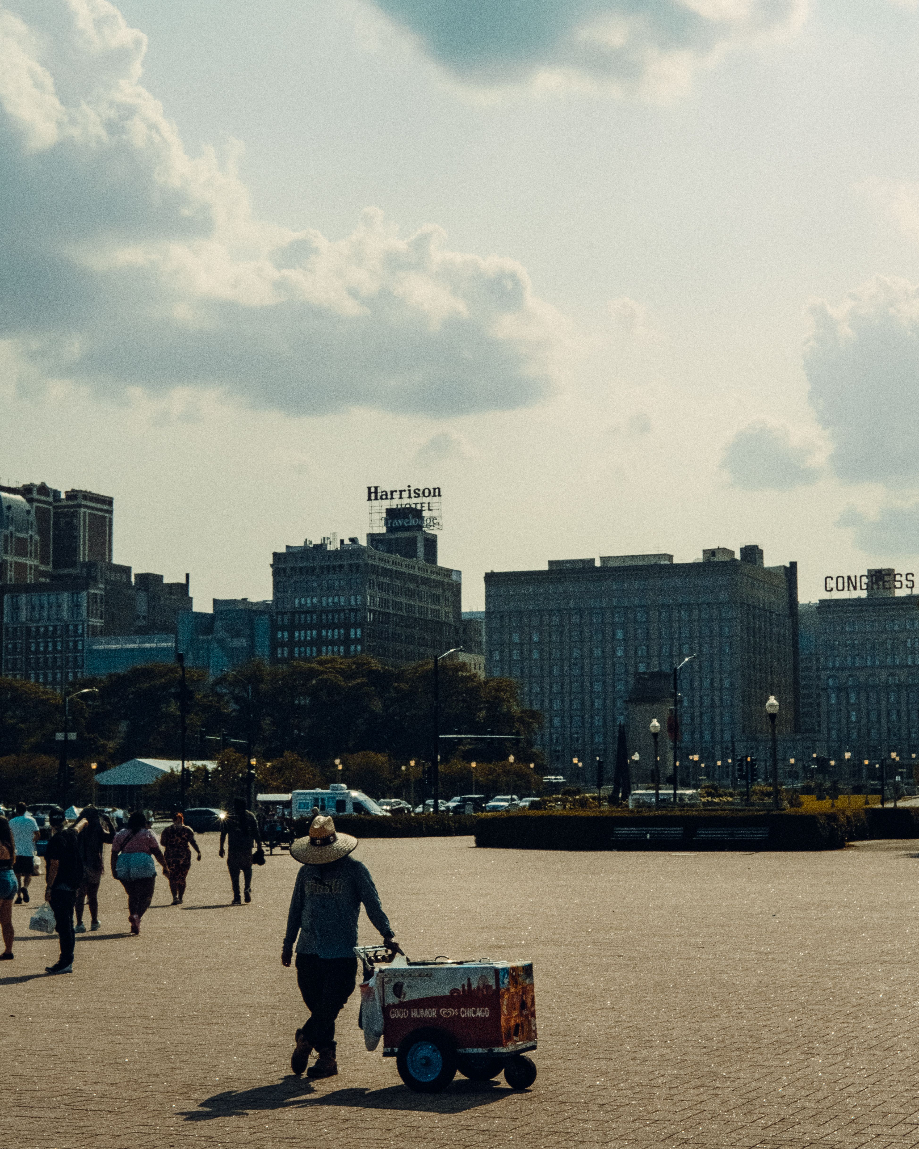 Street Vendor at Square in City · Free Stock Photo