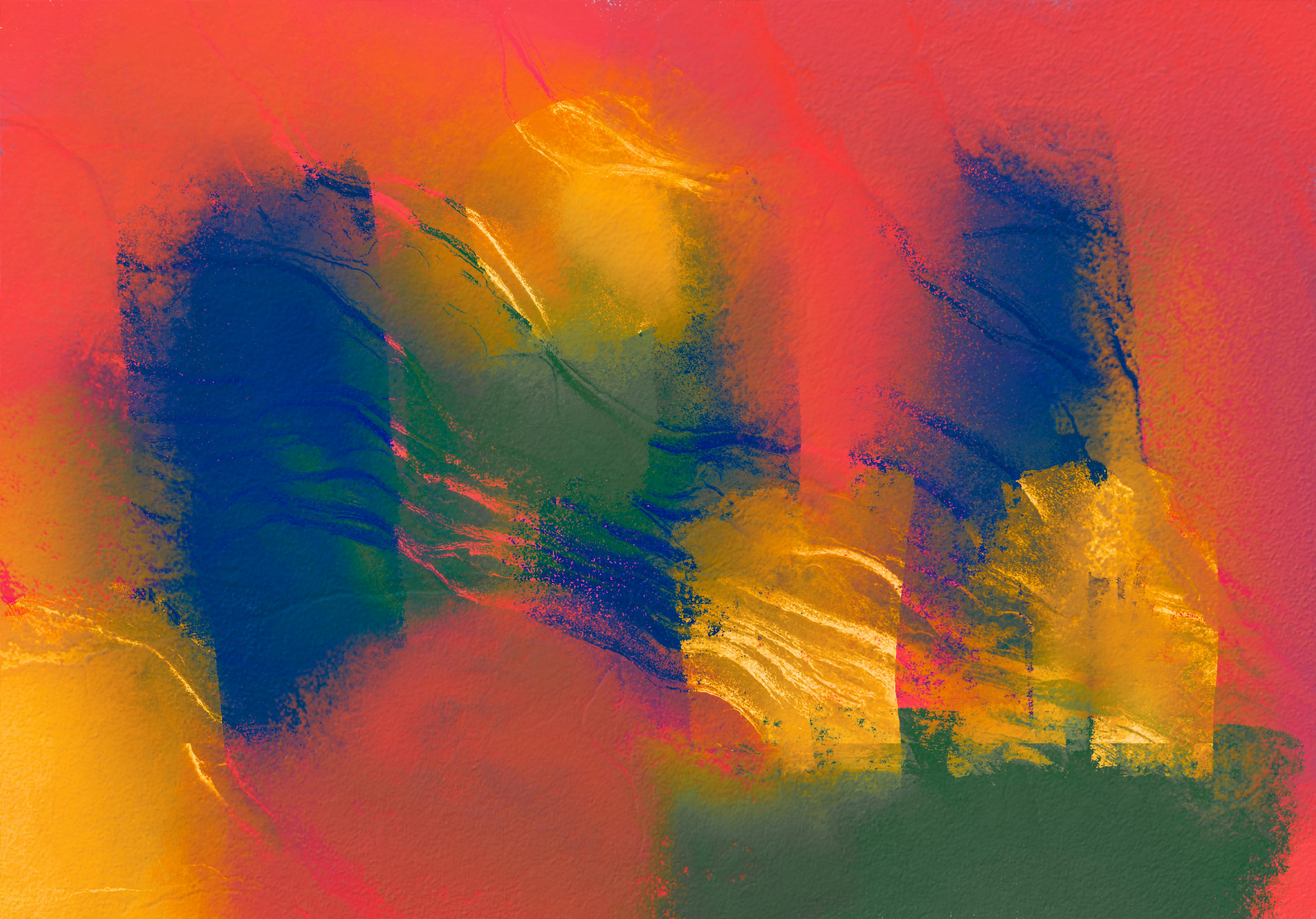 A Multi Colored Painting of Squares · Free Stock Photo