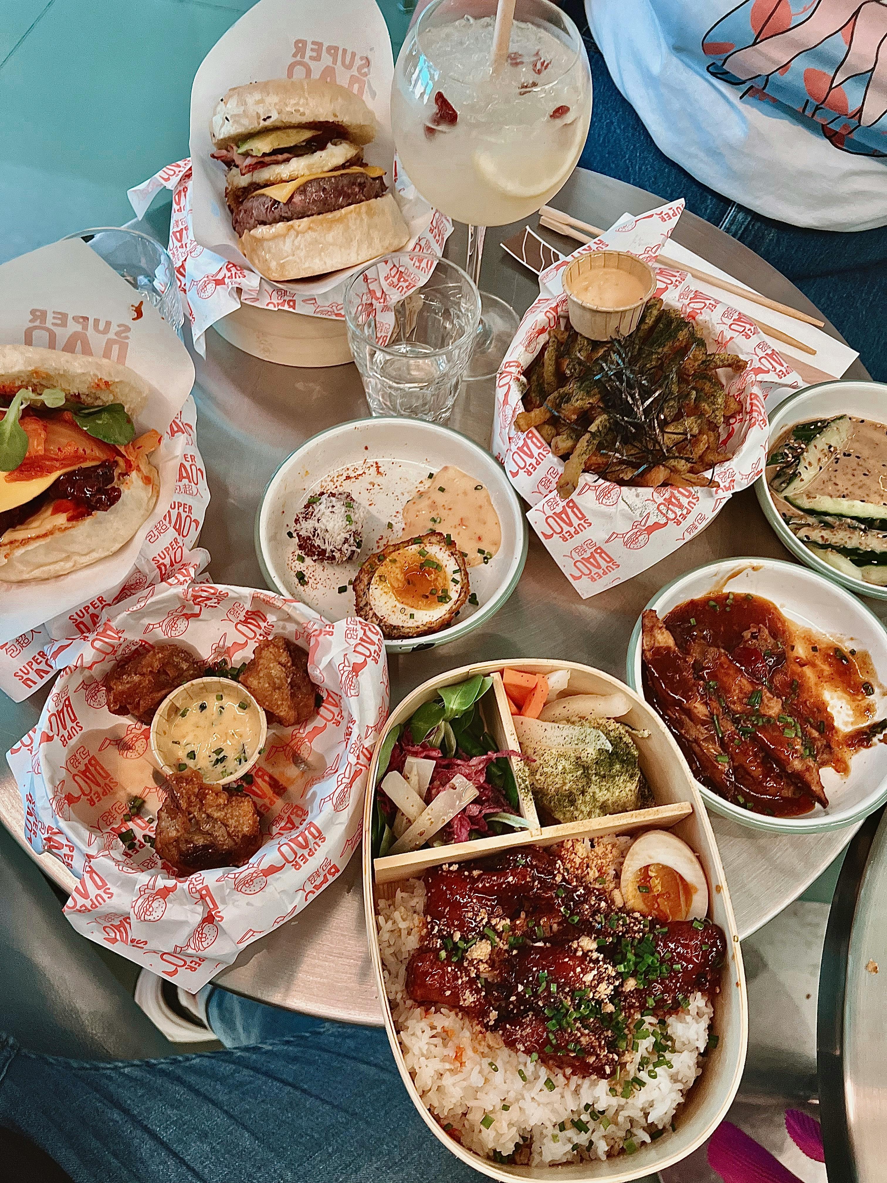 Various Restaurant Foods on a Table · Free Stock Photo