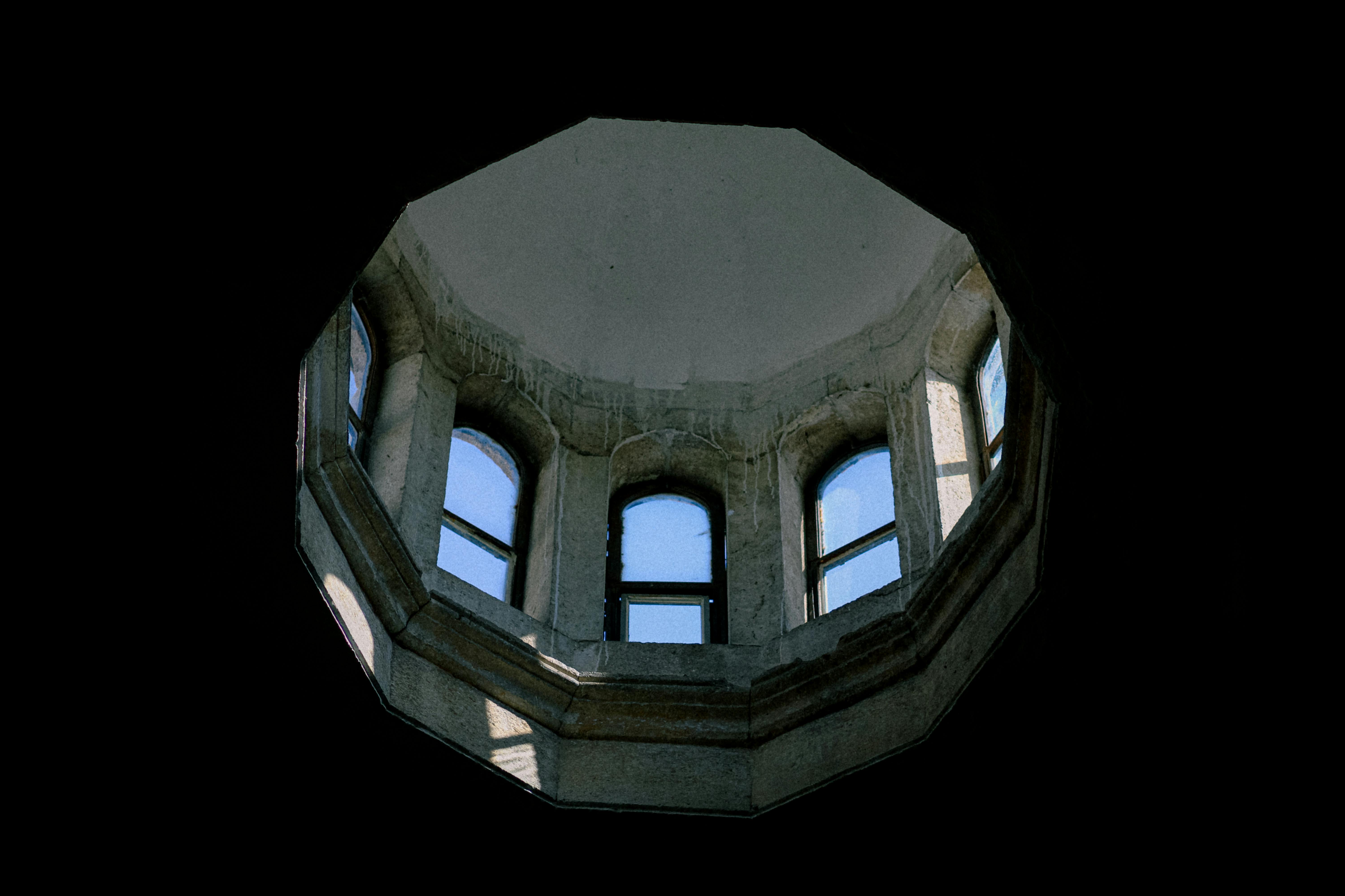 Inside View of Small Dome with Windows · Free Stock Photo