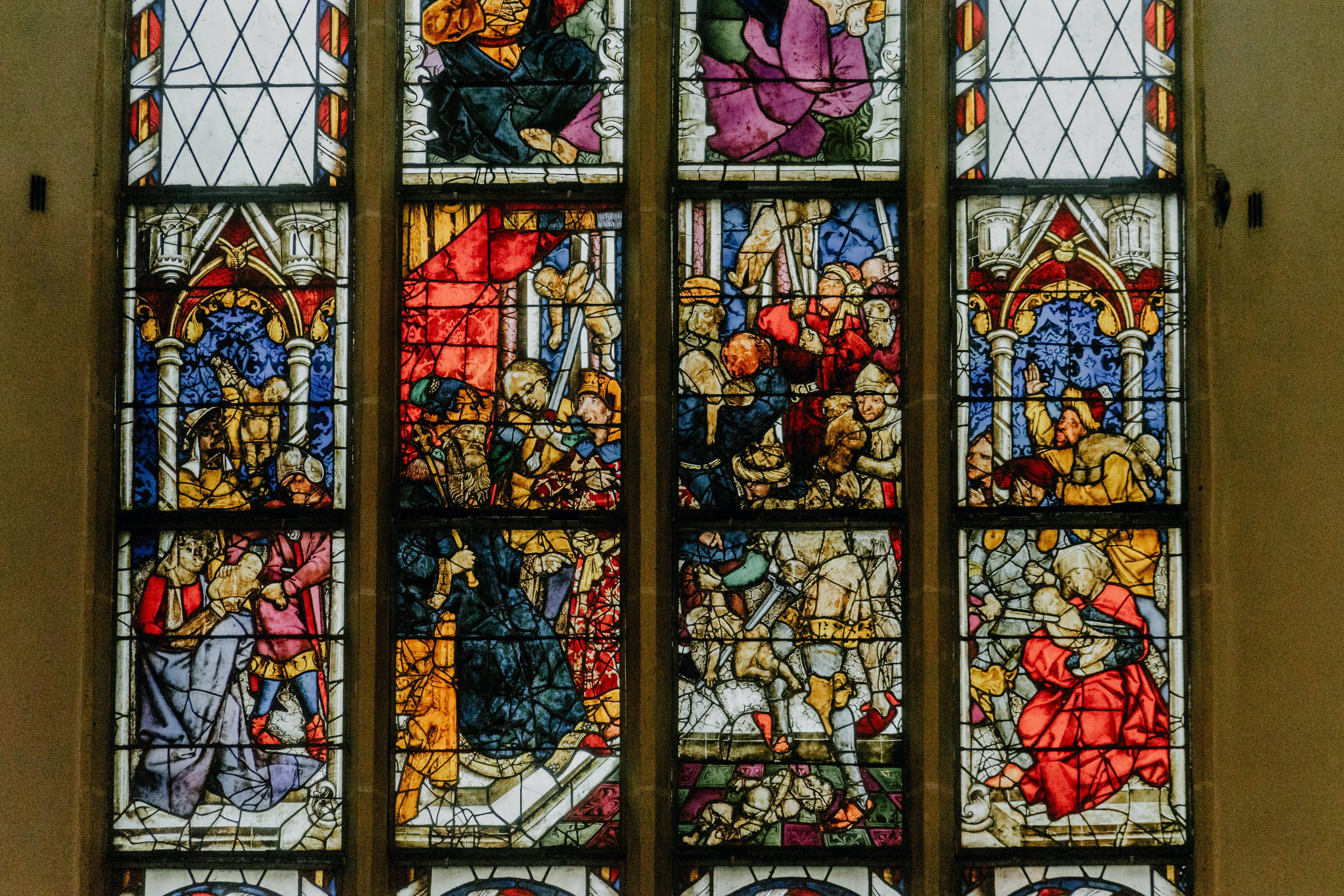Stained Glass Windows in Church · Free Stock Photo