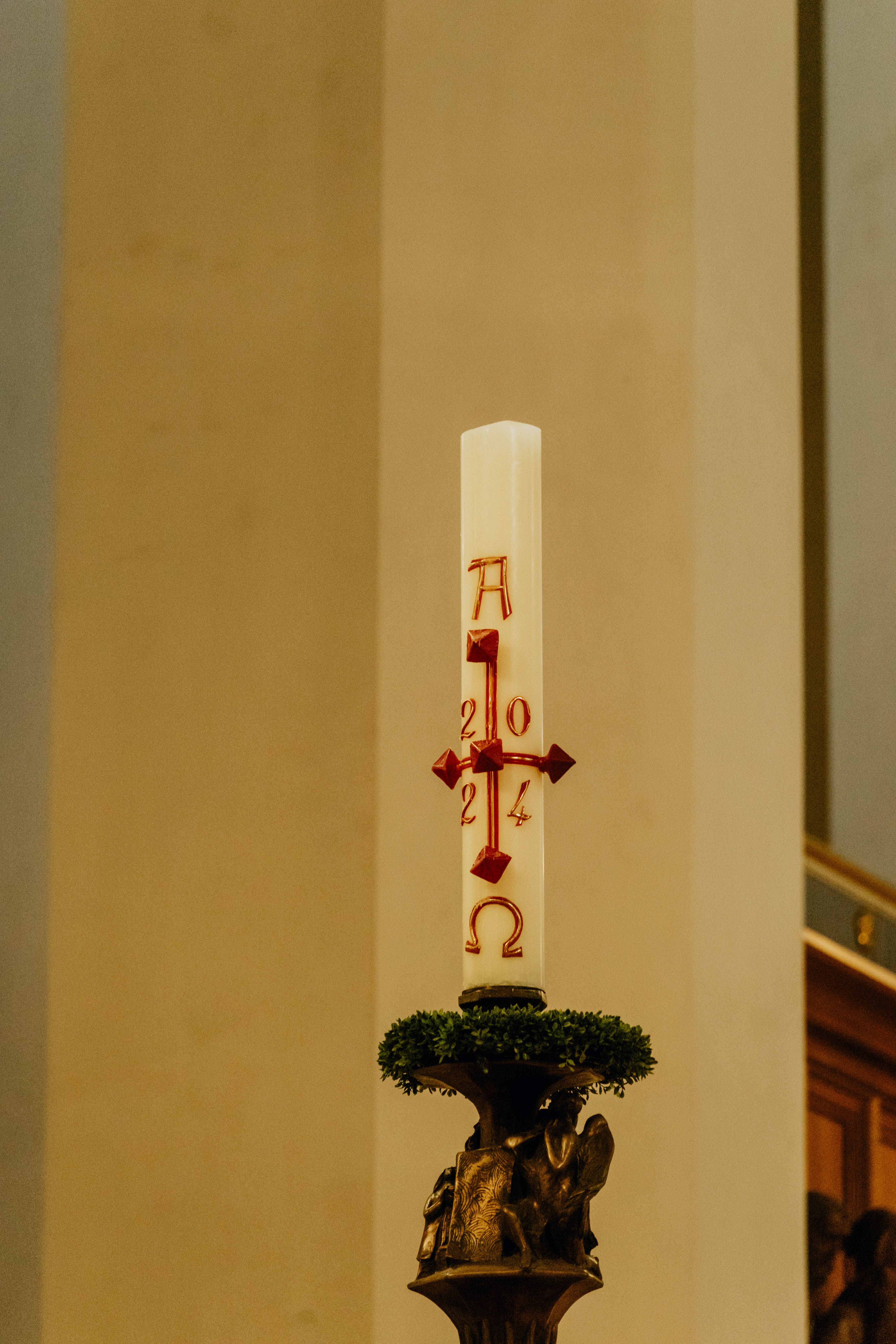Wax Candle in Church · Free Stock Photo