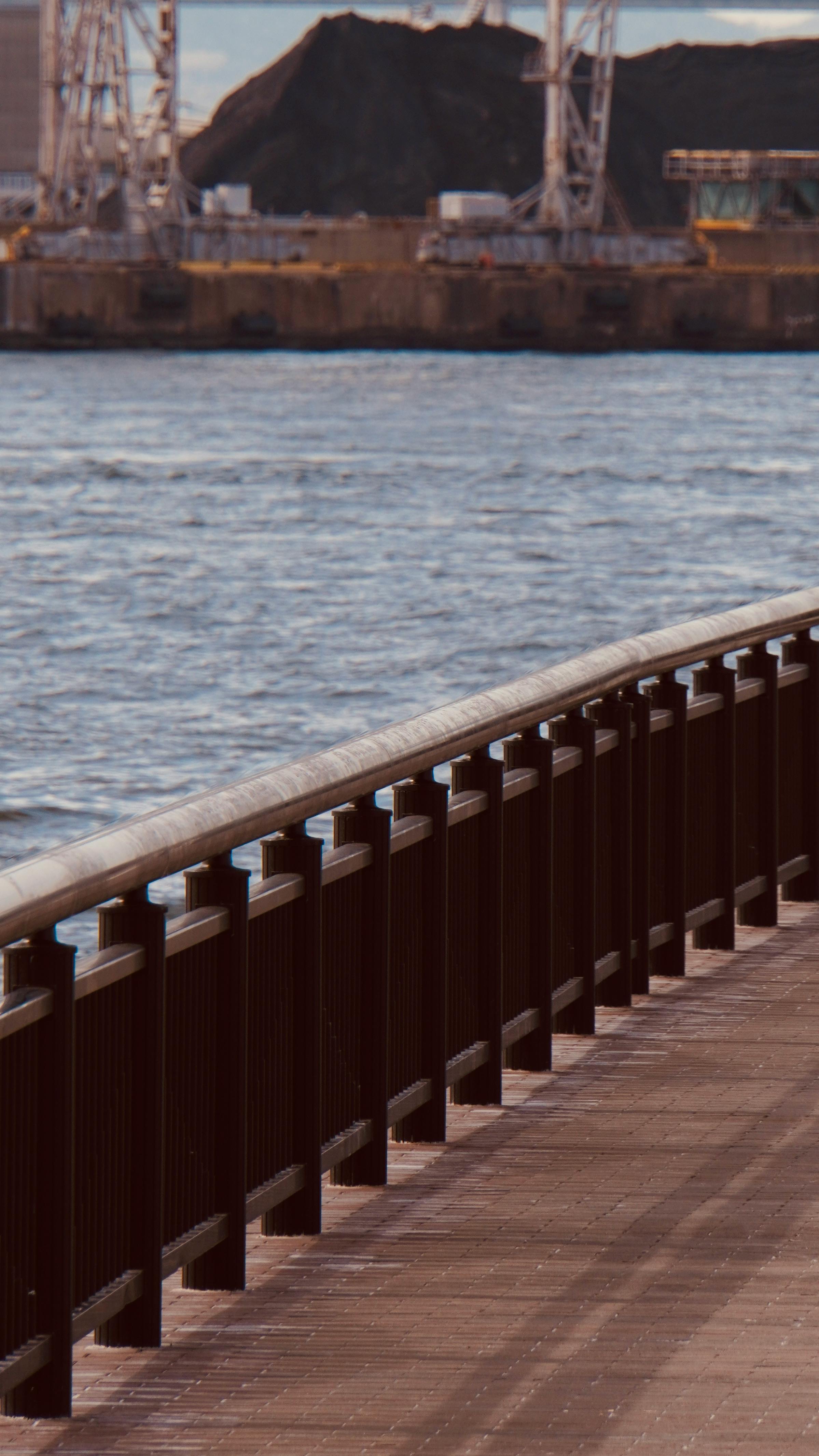 Railing on Pier on Seashore · Free Stock Photo