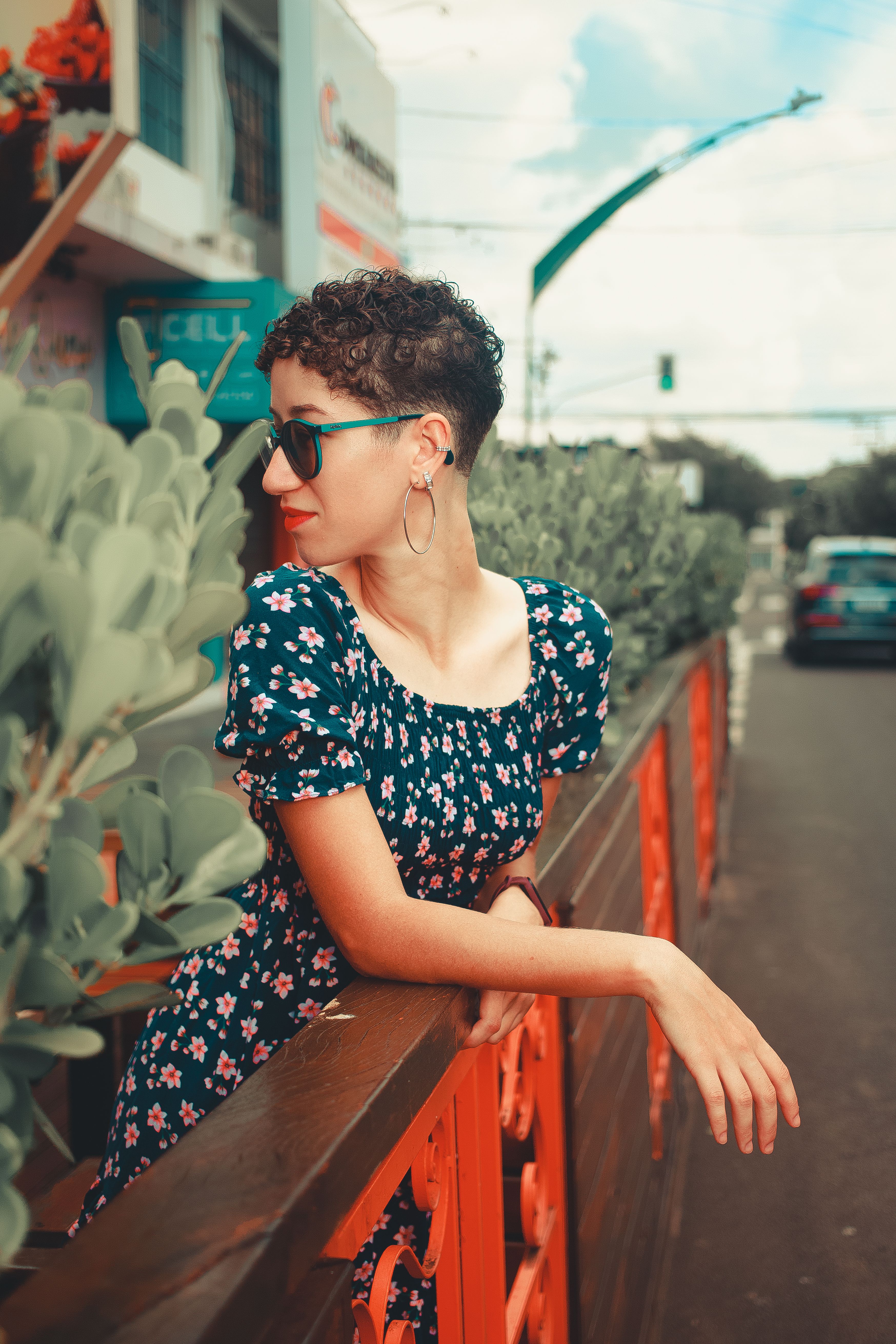 Girl Touching Bush · Free Stock Photo