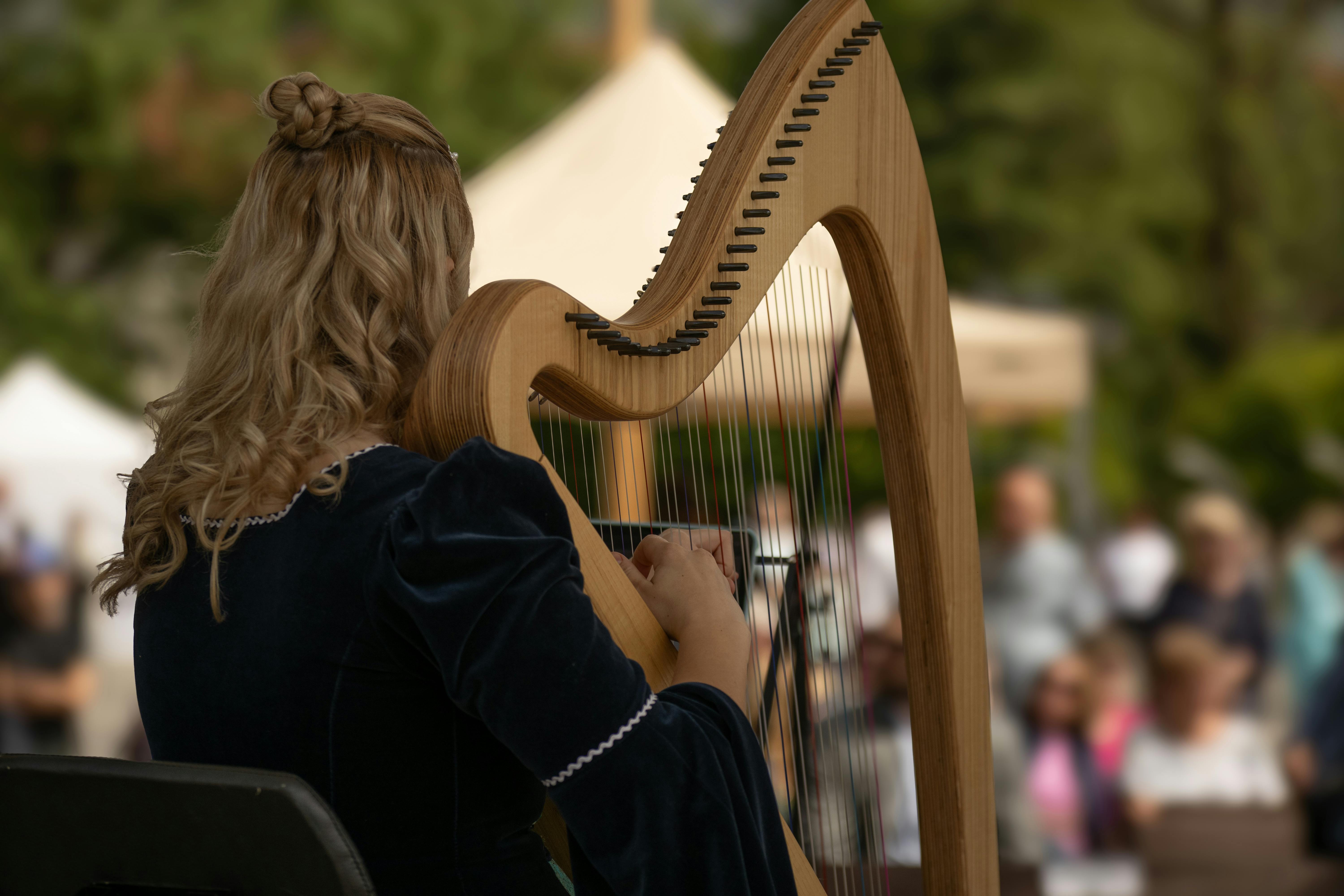 A Person Playing Harp · Free Stock Photo