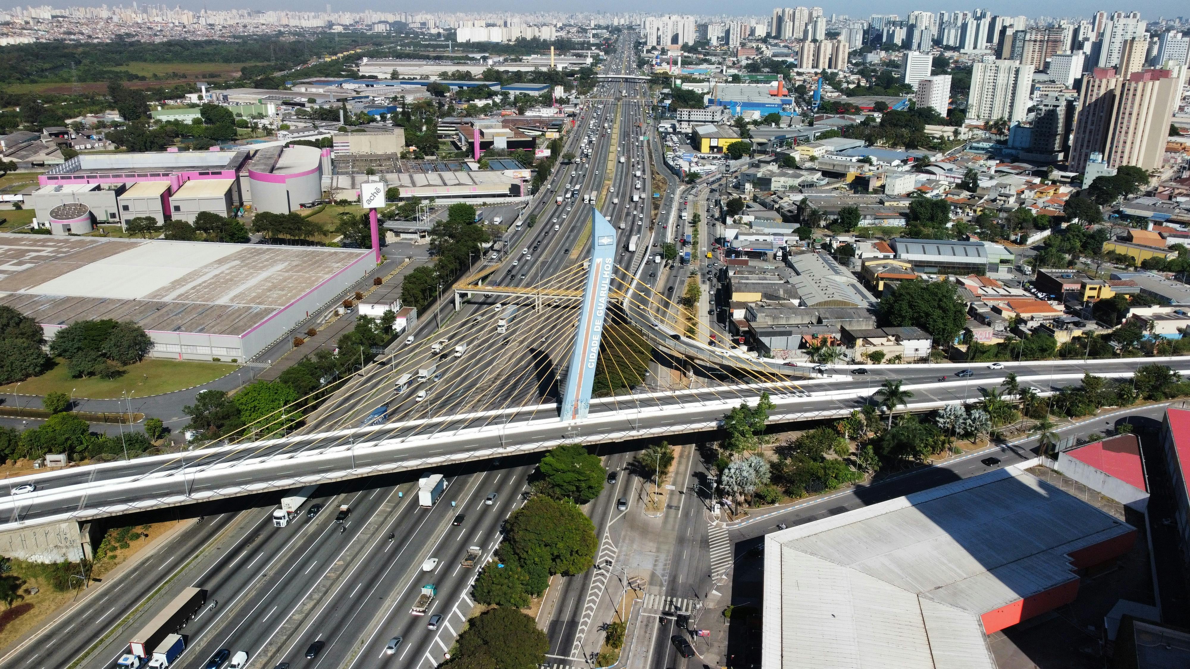 Aerial View of Presidente Dutra Highway in Guarulhos Brazil · Free ...