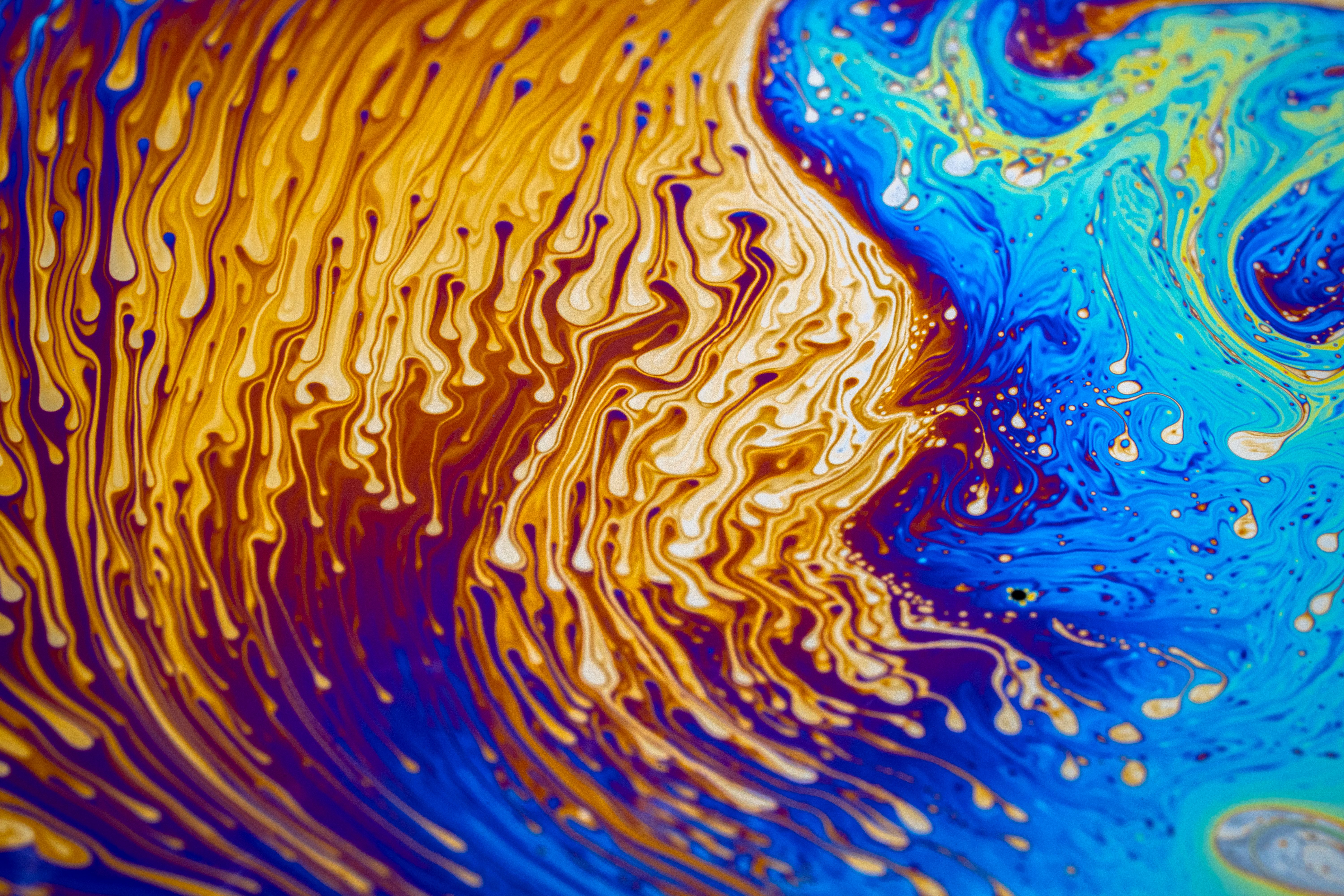 A close up of a colorful liquid · Free Stock Photo
