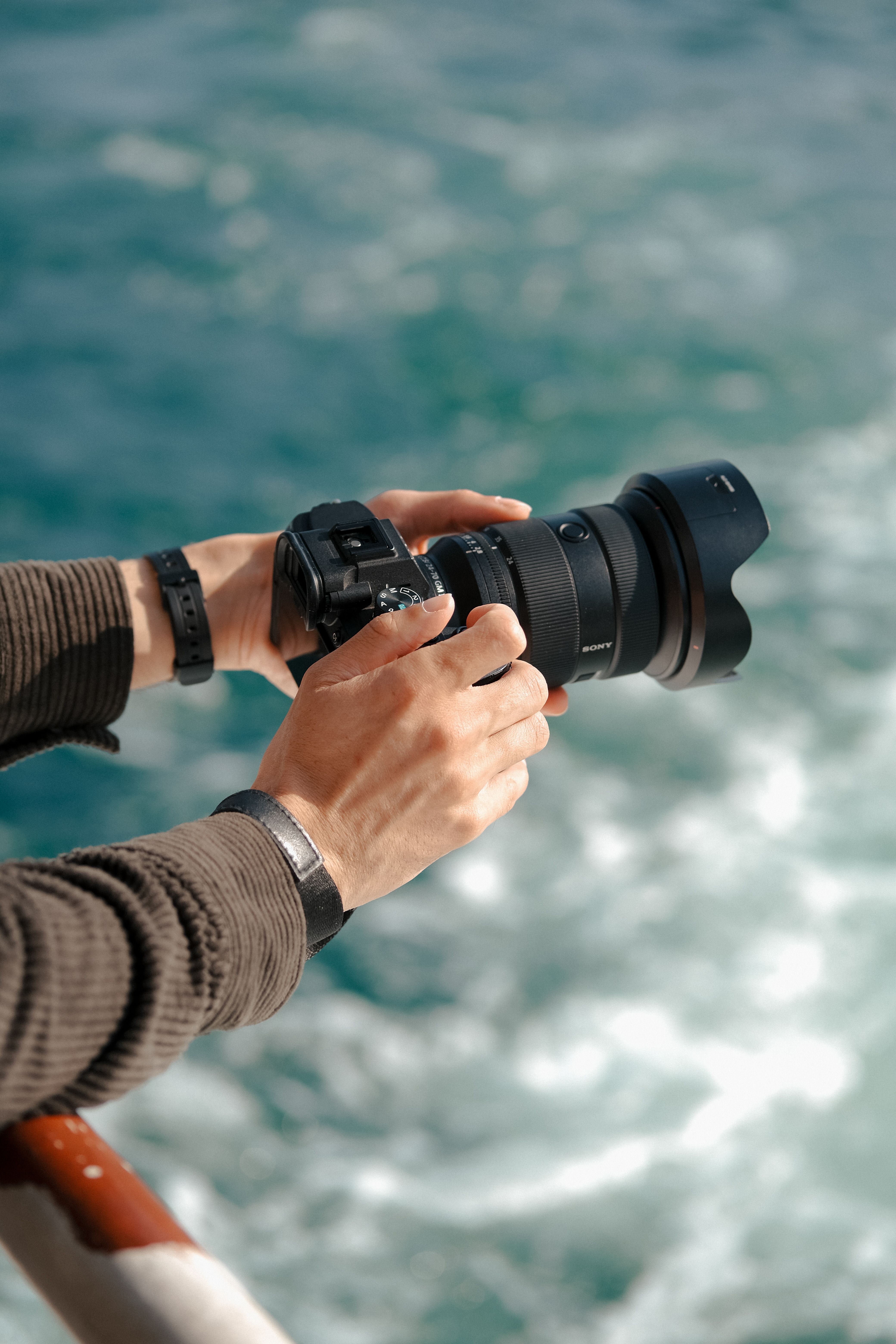 Camera of a Photographer Taking Photos from the Deck of a Ship · Free ...