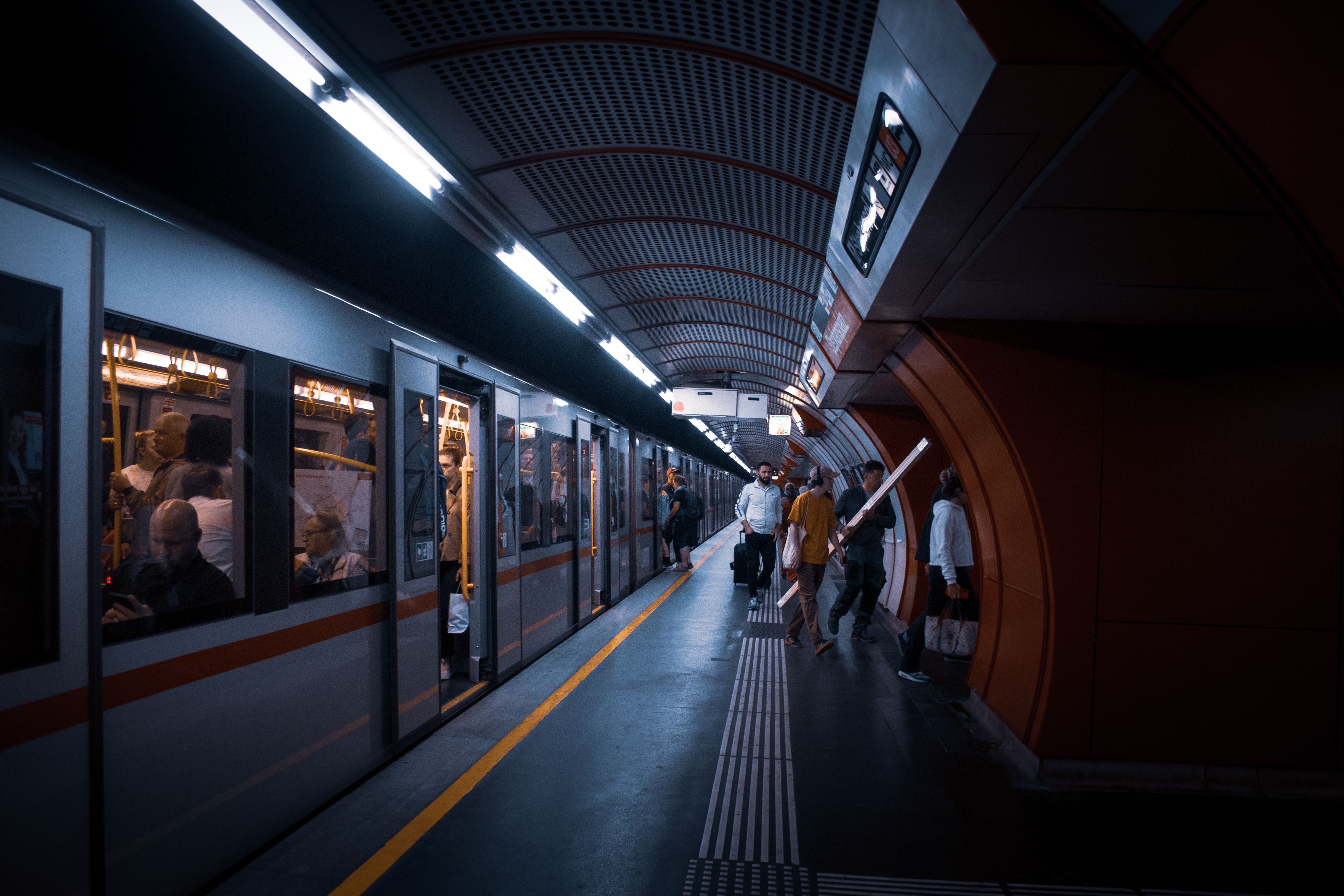 People Walking on the Platform at a Subway Station · Free Stock Photo
