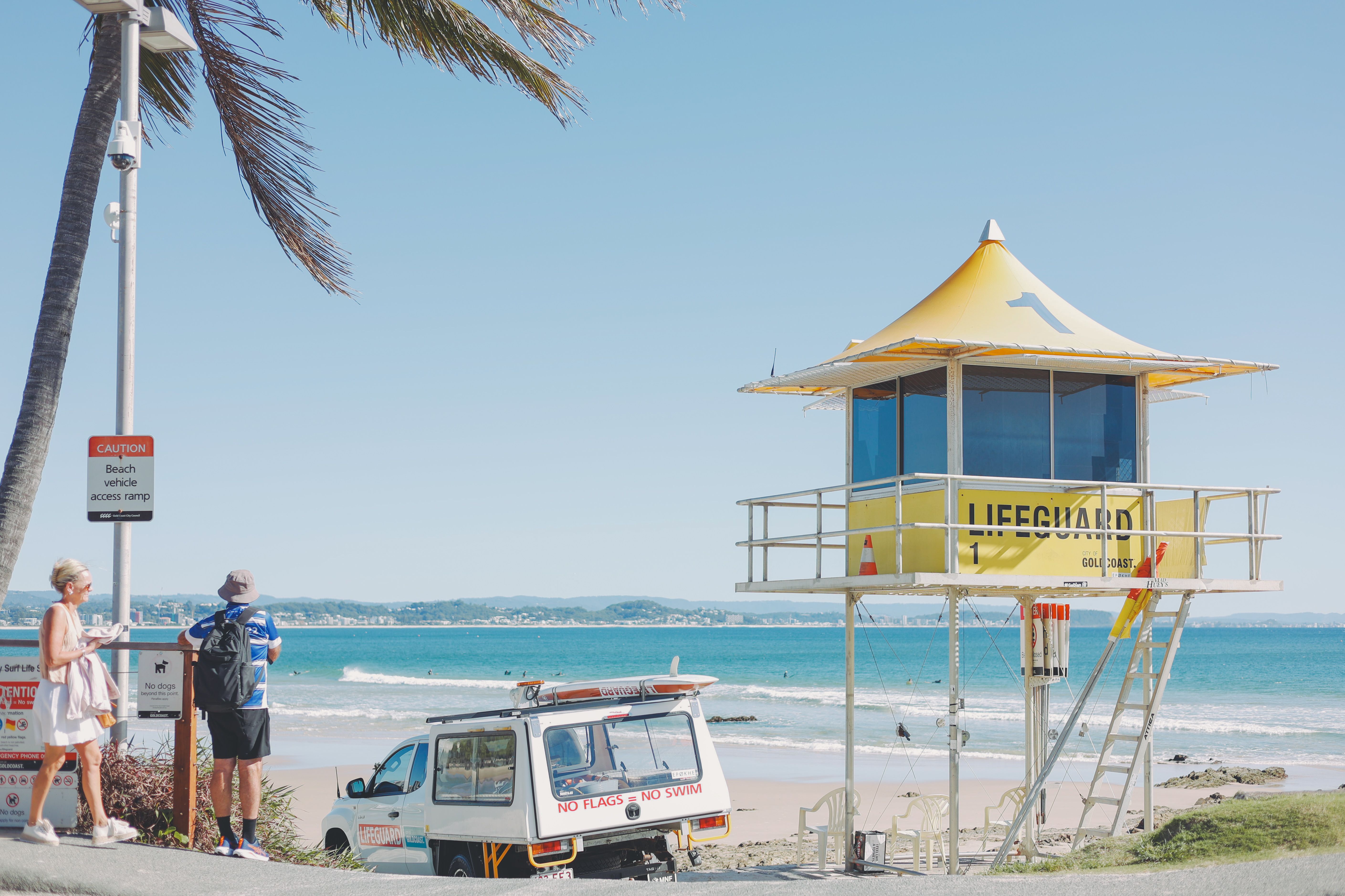 View of a Lifeguards Hut on the Gold Coast Beach in Queensland ...