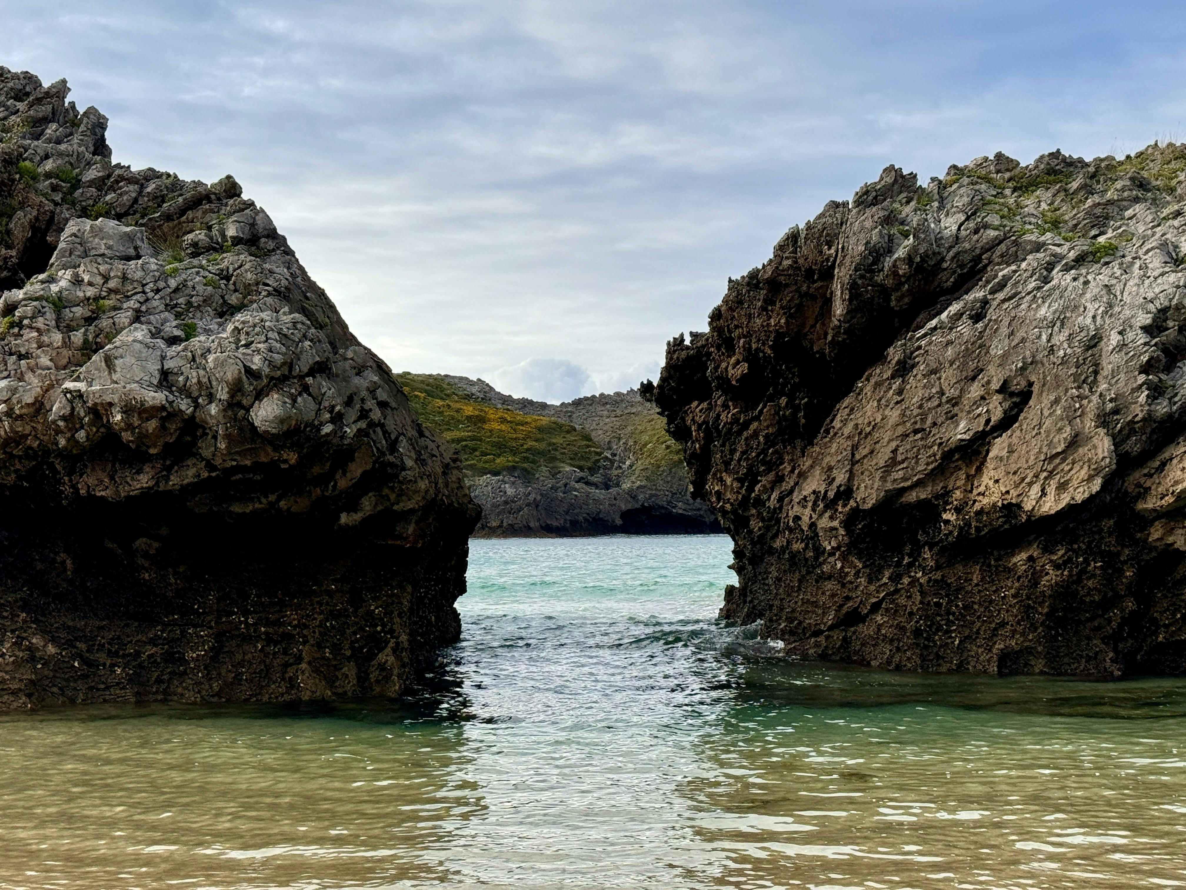 Narrow Passage Between the Rocks in the Sea by the Borizo Beach · Free ...