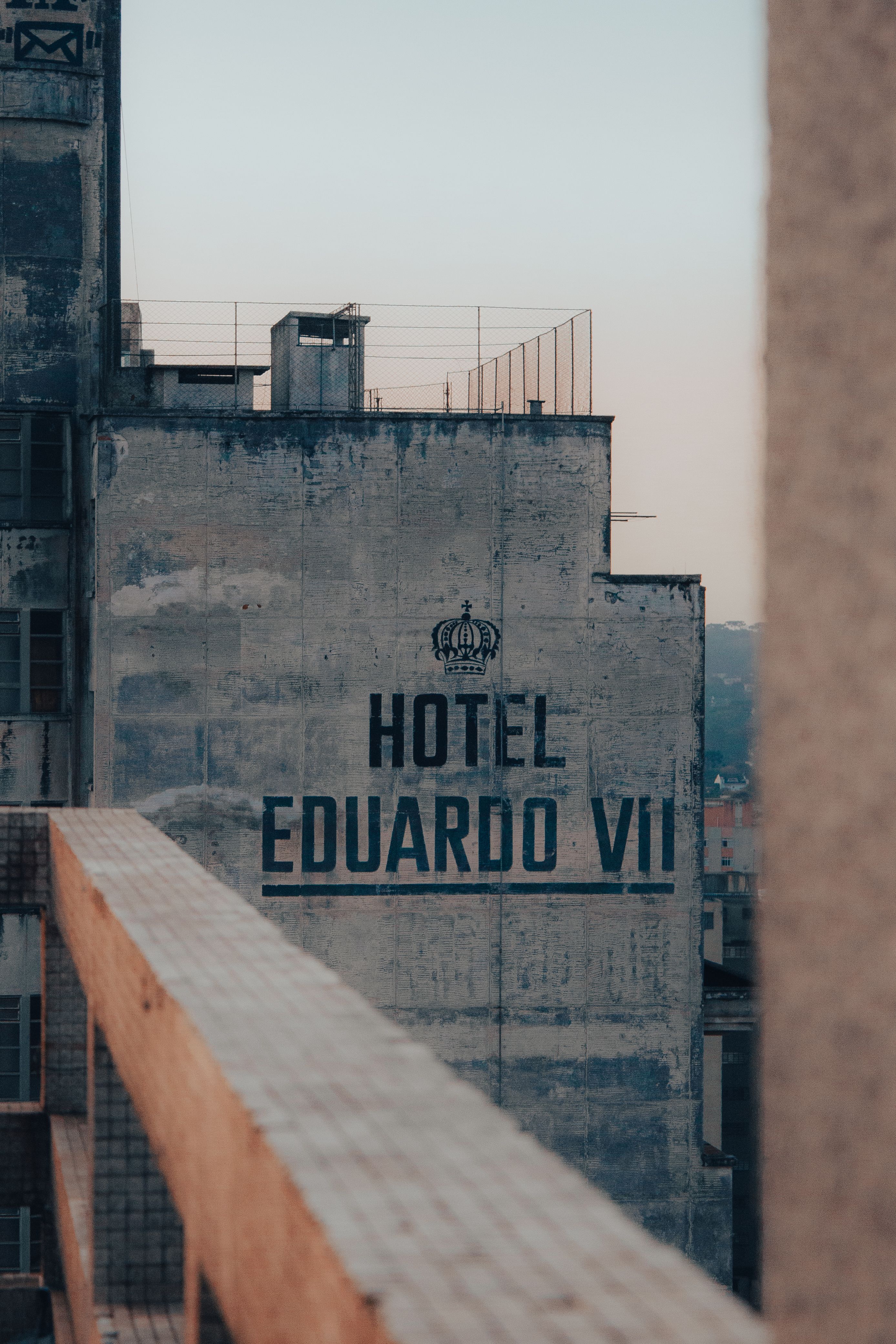 A hotel sign on a building with the words hotel eduard vii · Free Stock ...