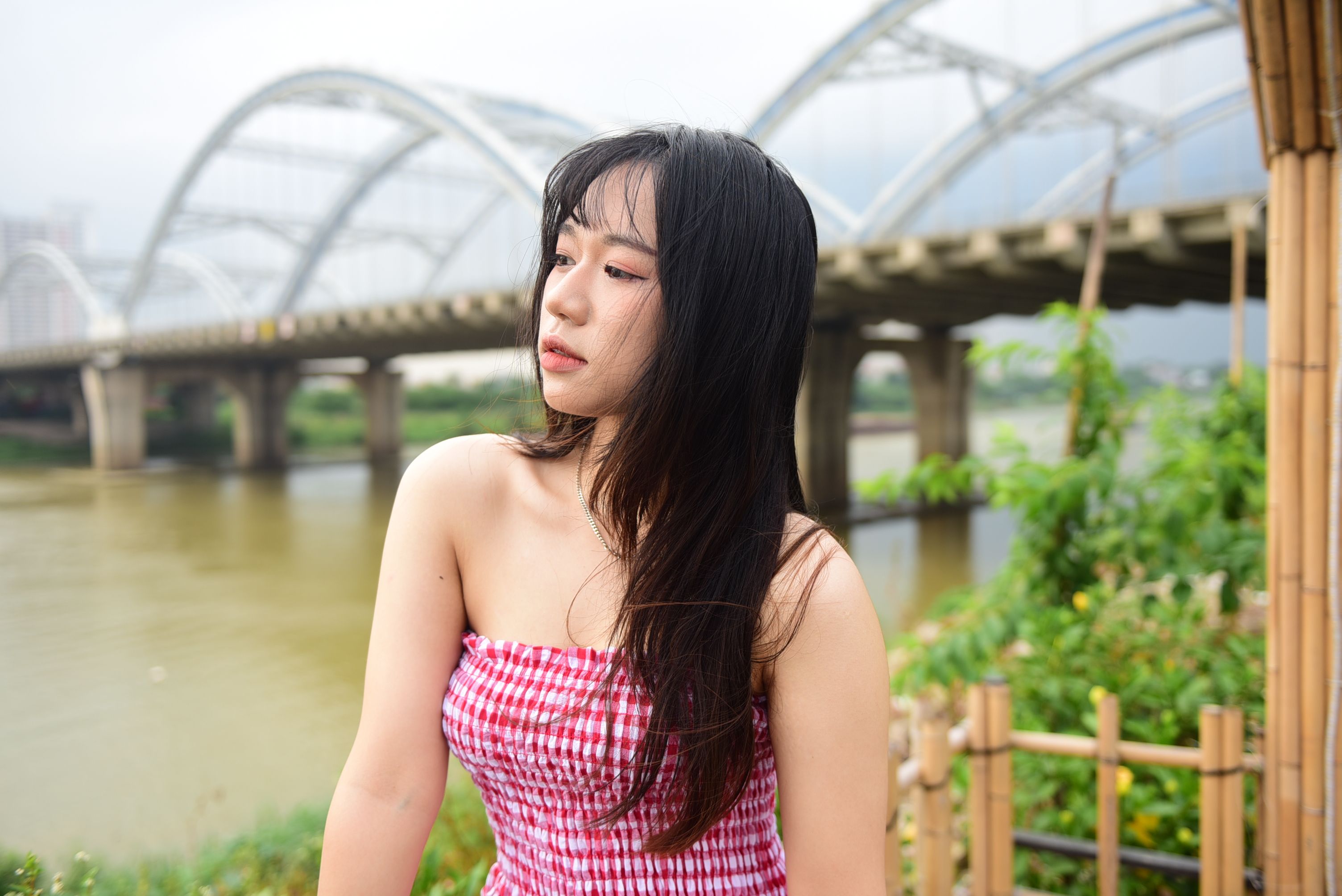 Young Pretty Brunette by River · Free Stock Photo