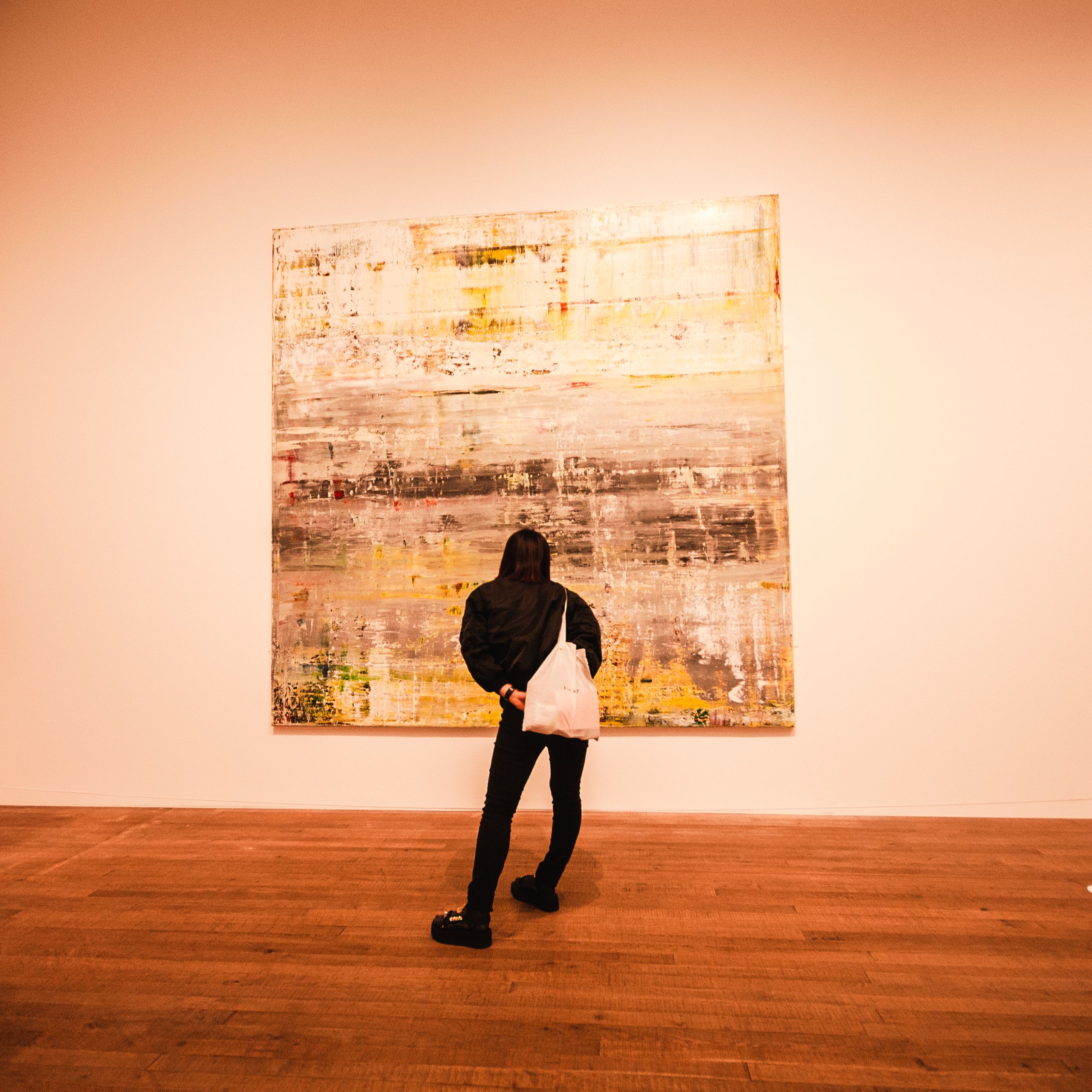 Woman Studying a Painting · Free Stock Photo