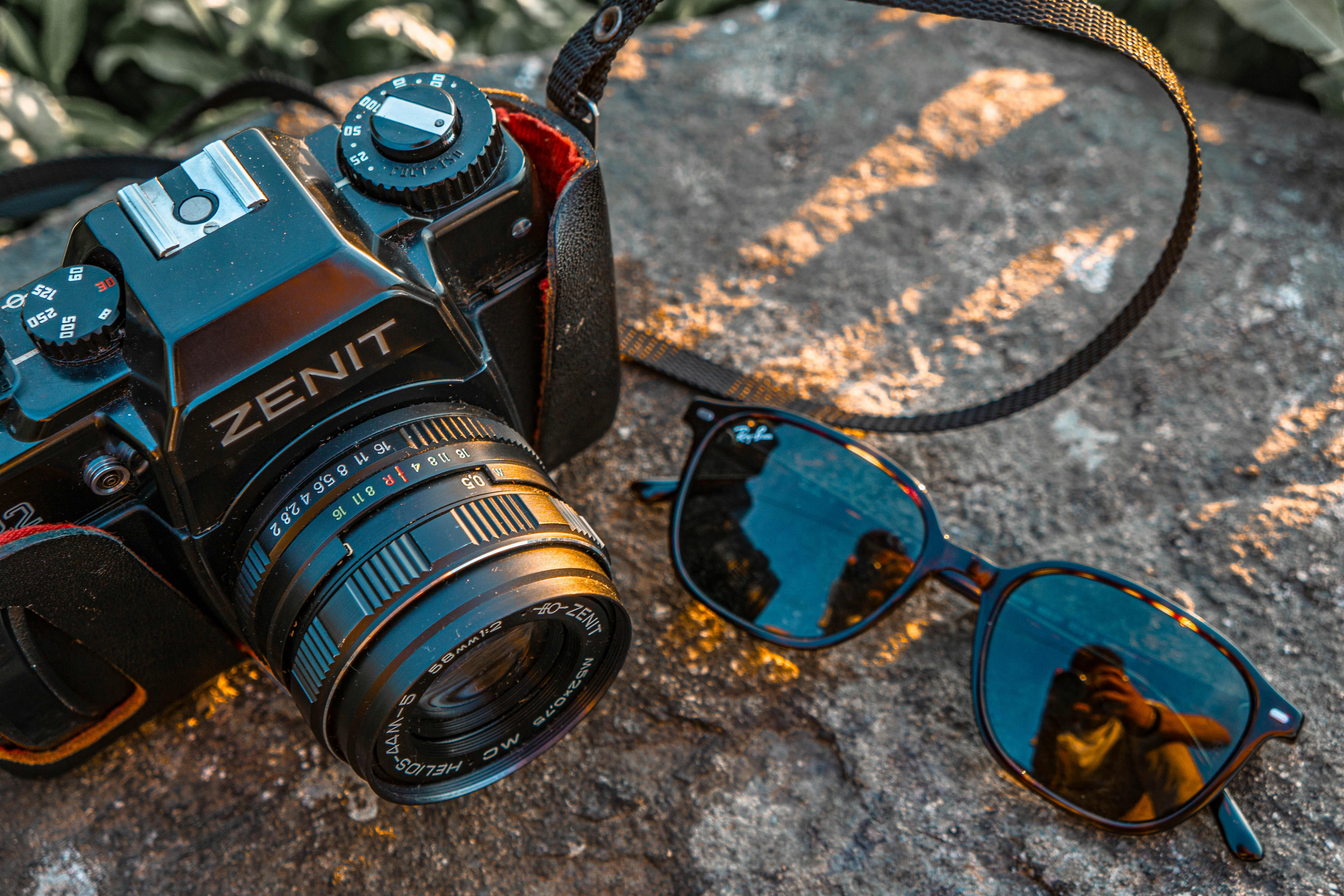 Selective Focus Photography of Woman Using White and Black Slr Camera ...