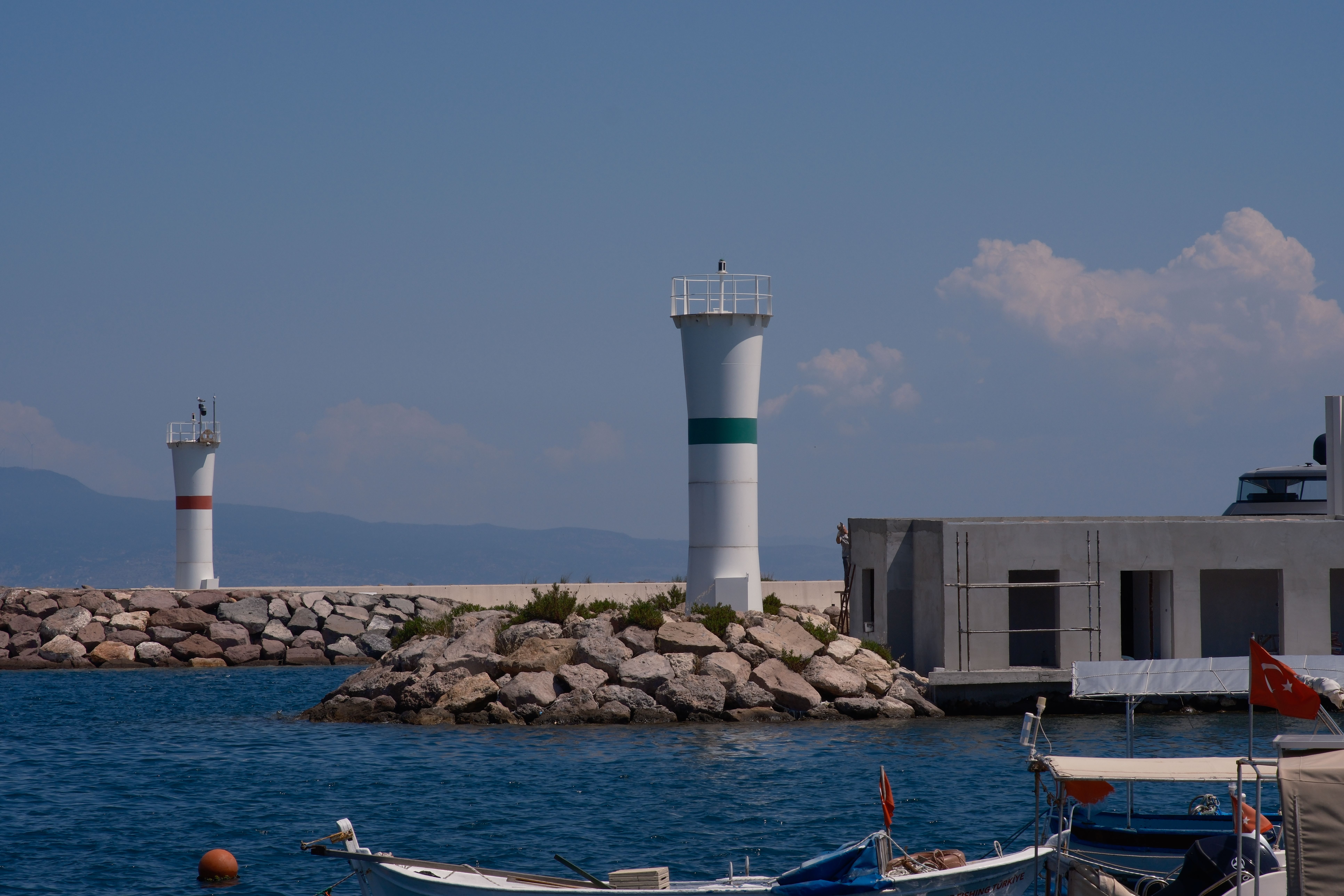 View of Two Lighthouses on the Shore · Free Stock Photo