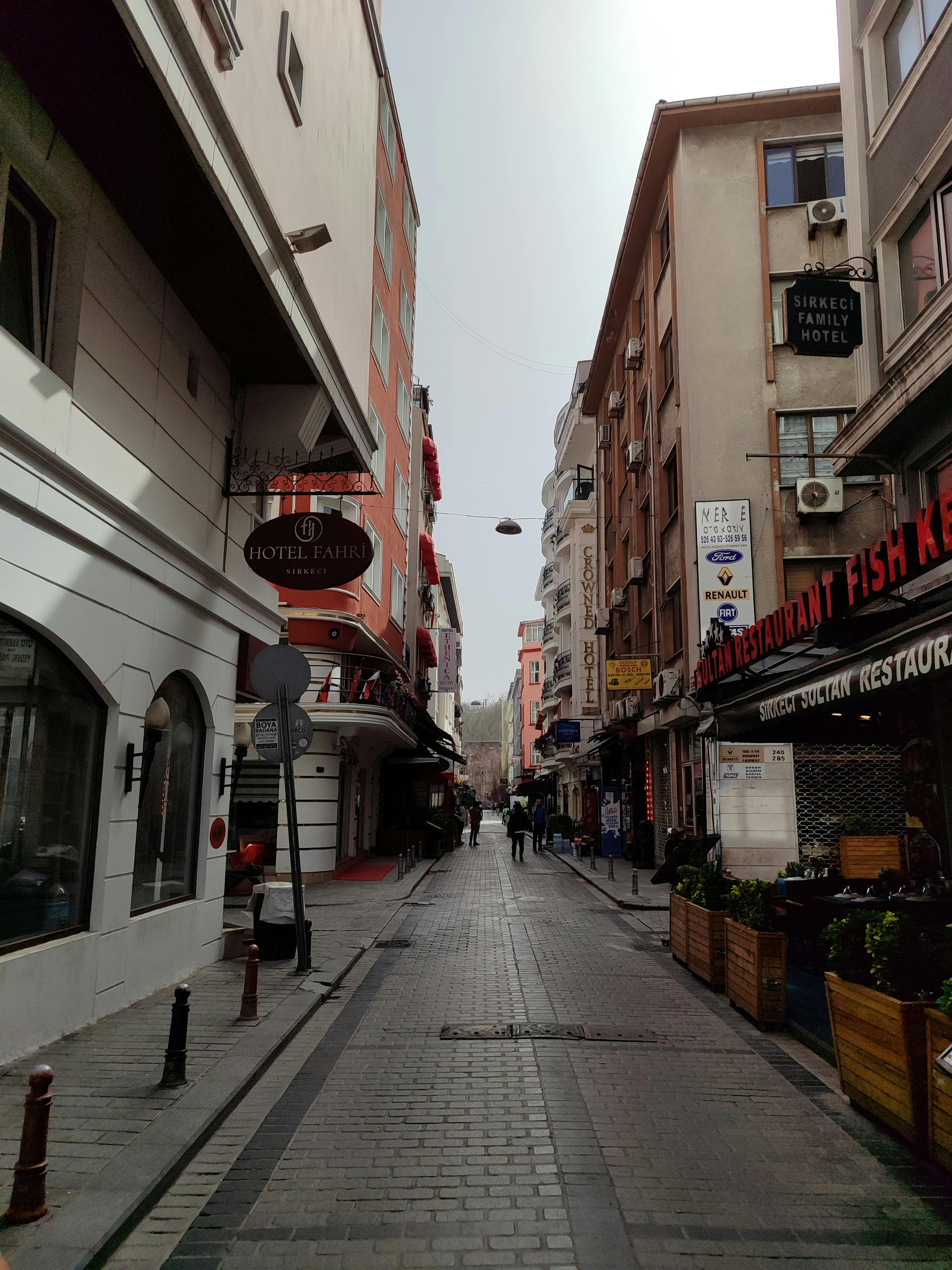 View of a Narrow Alley between Buildings in Istanbul, Turkey · Free ...