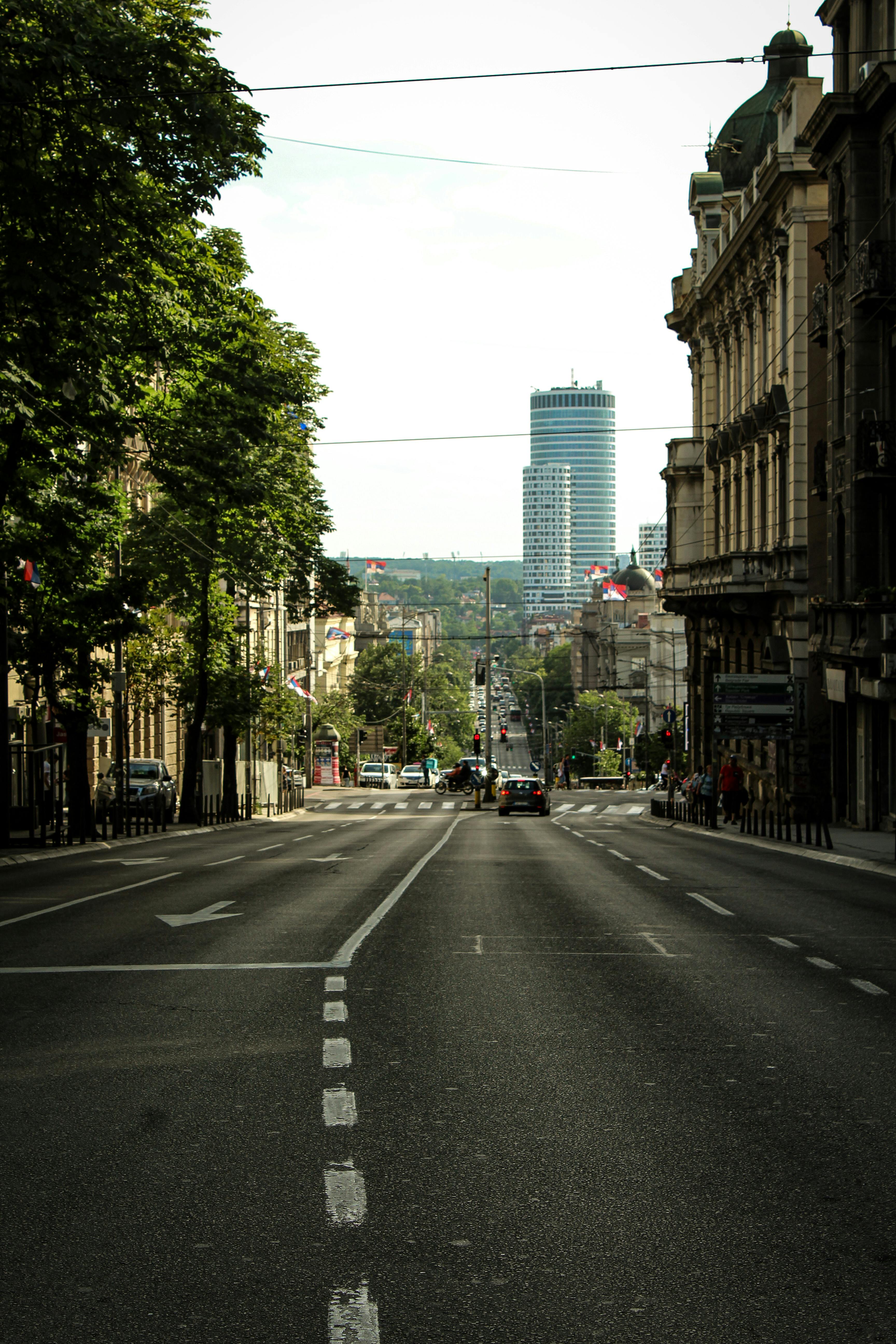 Traffic along a City Street · Free Stock Photo