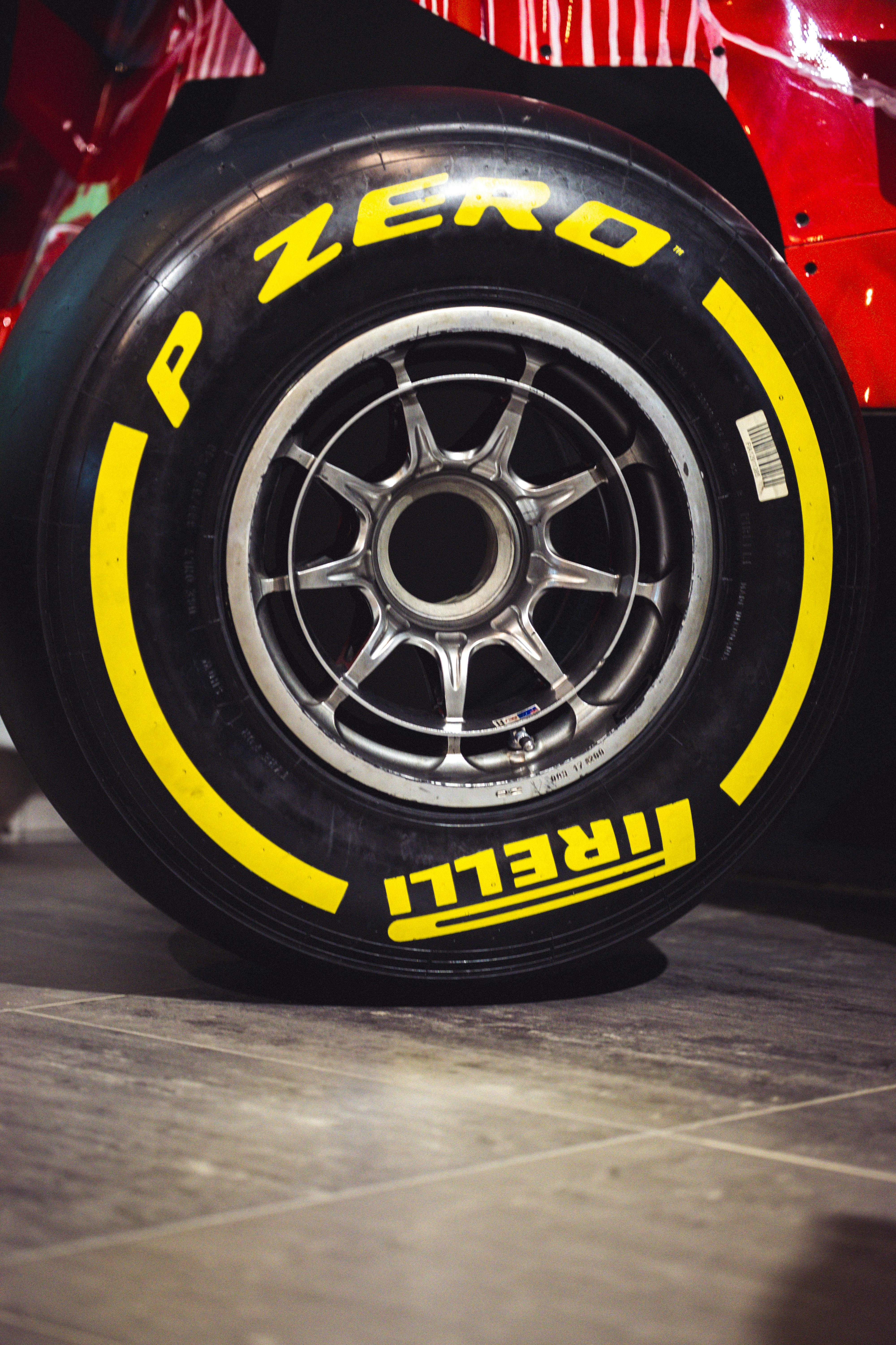 Pirelli Tire on Wheel of Race Car · Free Stock Photo