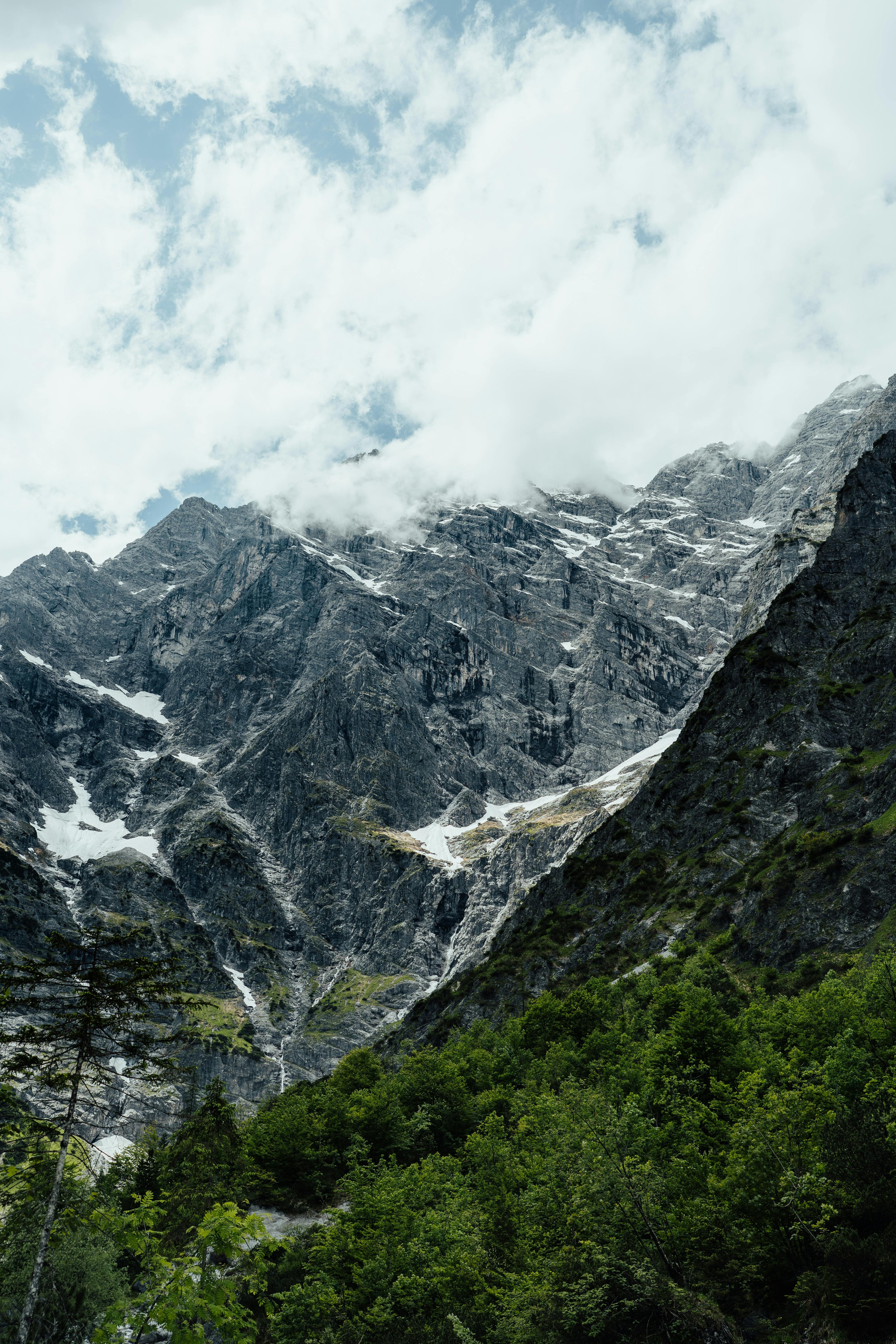 Landscape Photography of Mountain and Trees Under Dark Clouds · Free ...