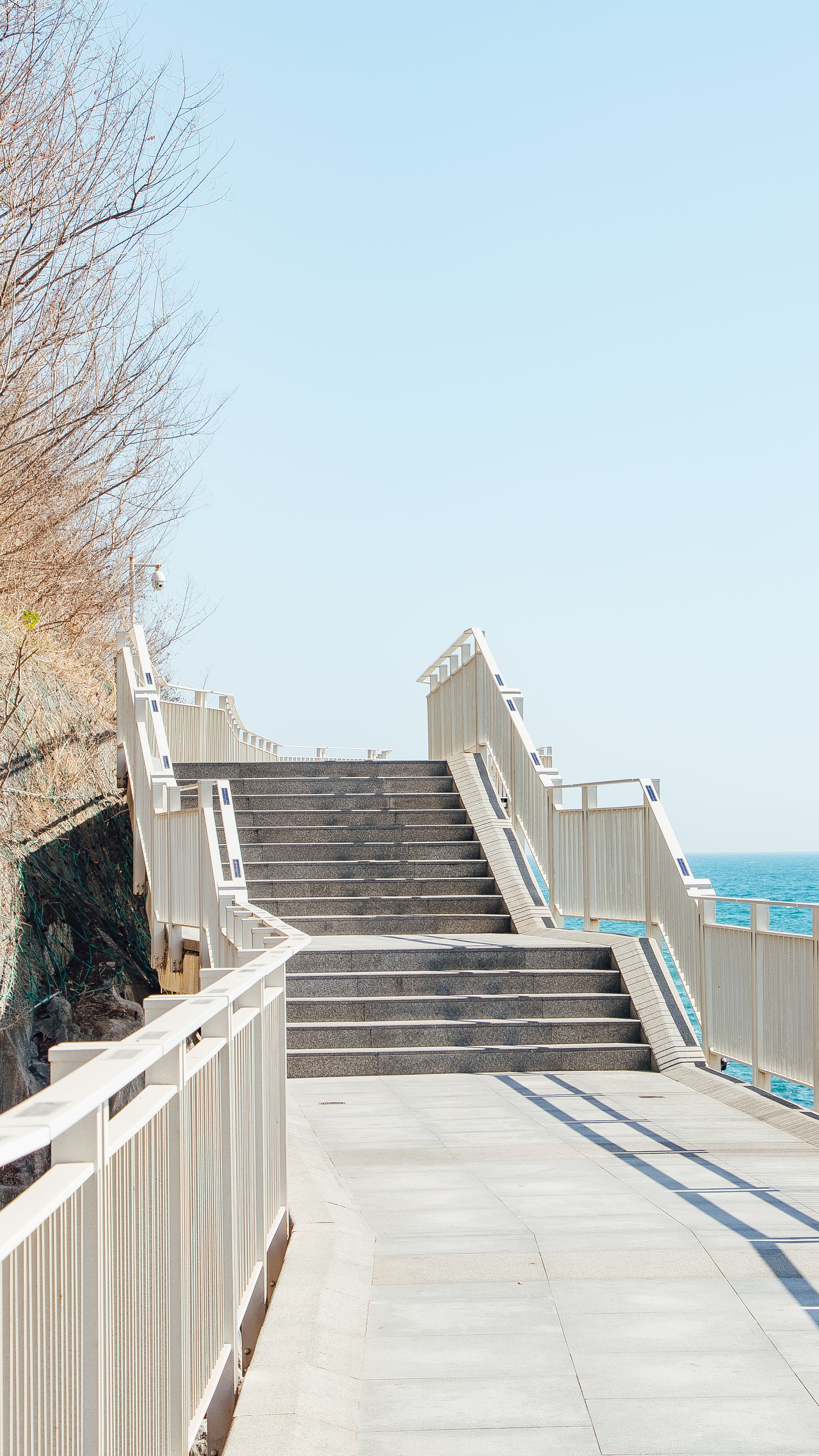 View of a Pavement and Stairs on the Shore · Free Stock Photo