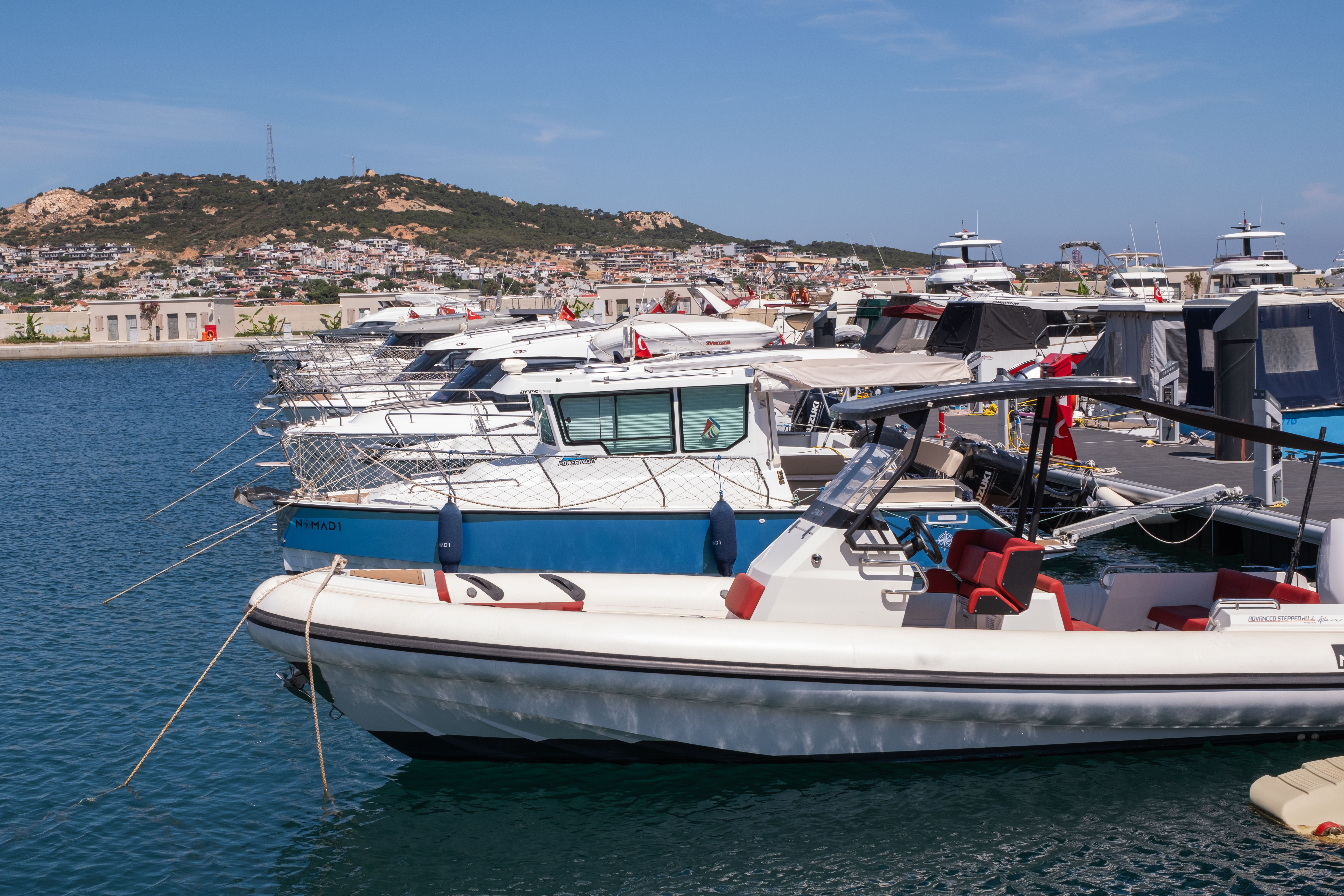 Motorboats Moored on Sea Shore in Turkey · Free Stock Photo