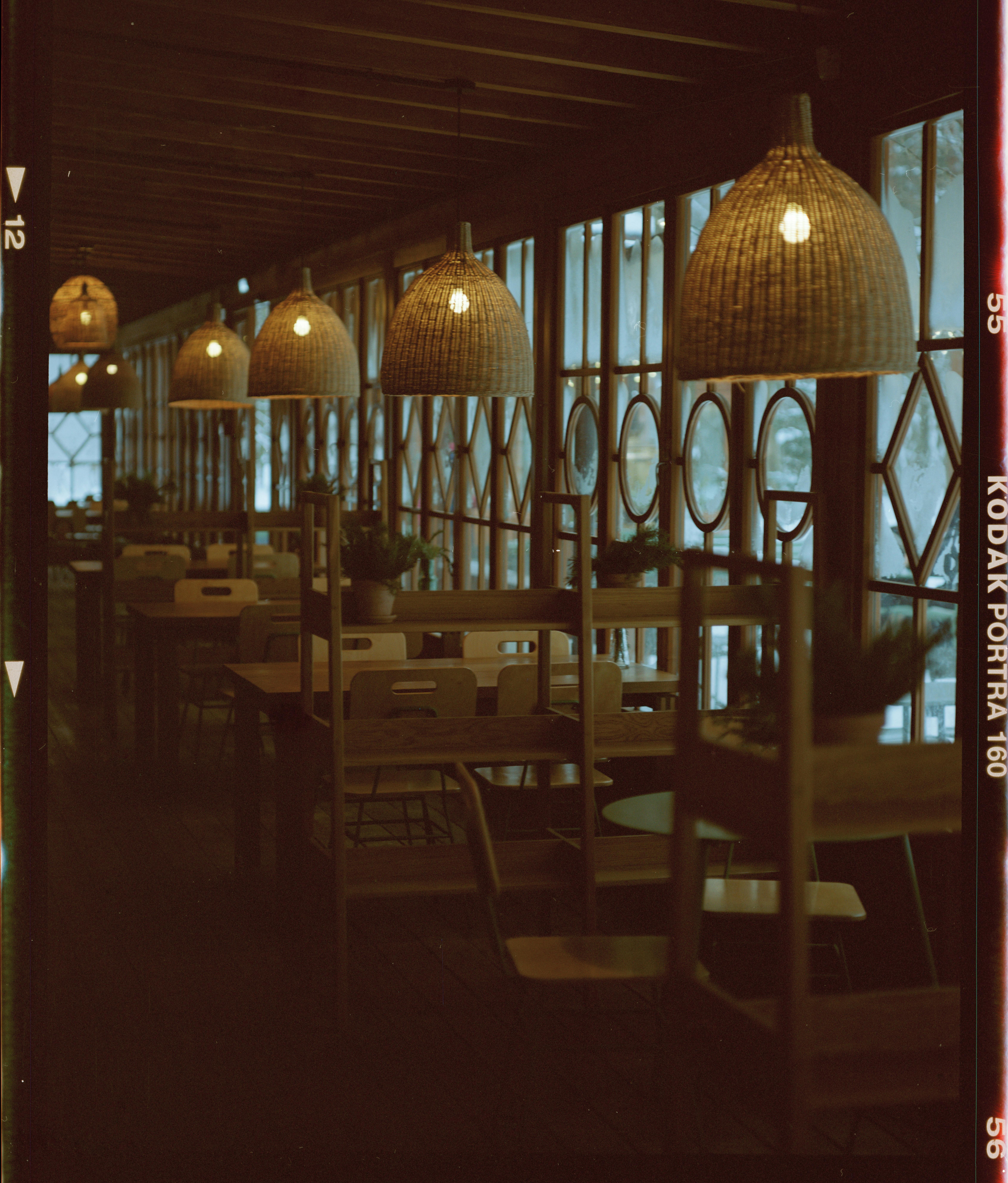 Lamps in Dark Restaurant Interior · Free Stock Photo