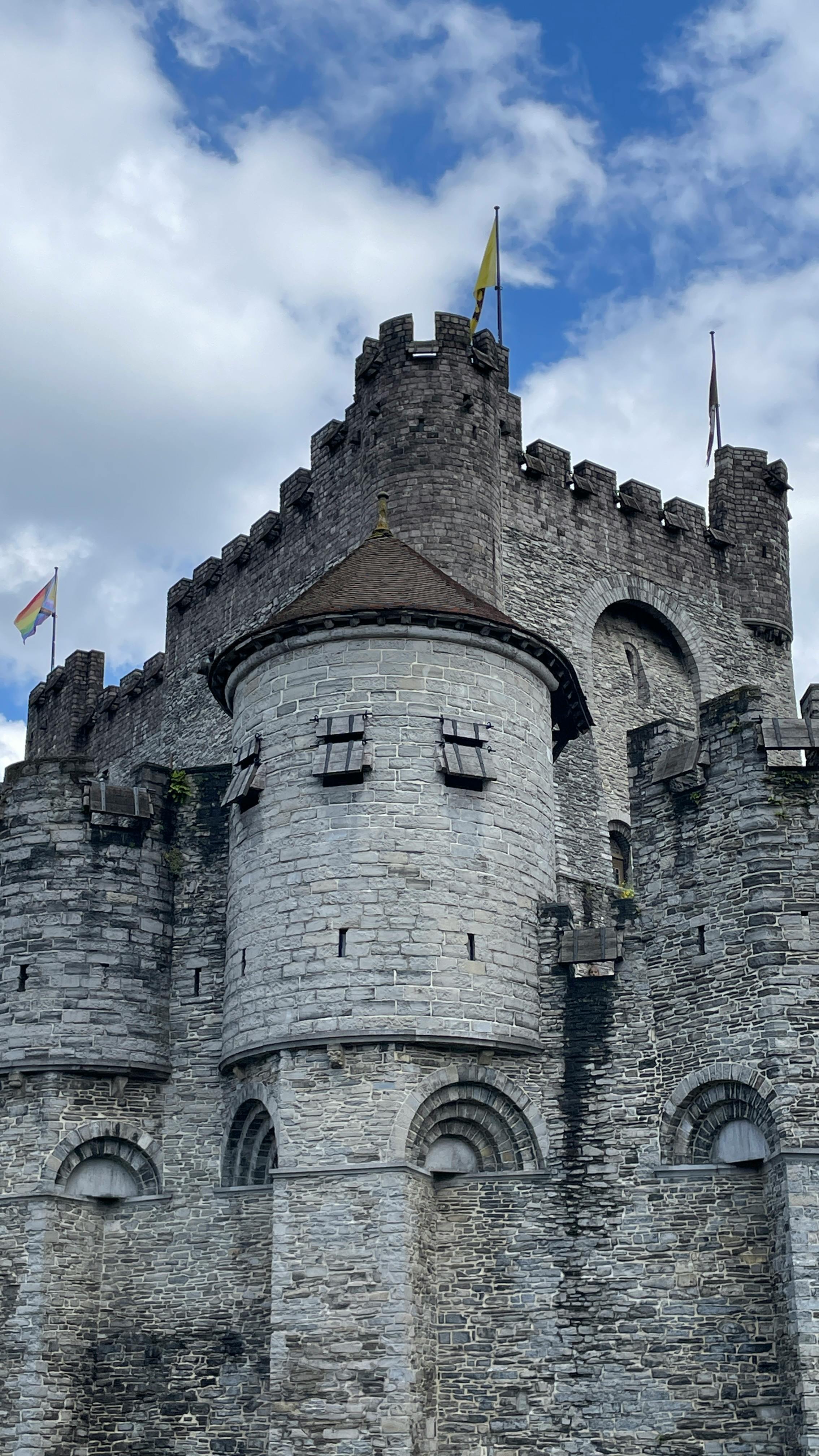View of the Gravensteen Castle, Ghent, East Flanders in Belgium · Free ...