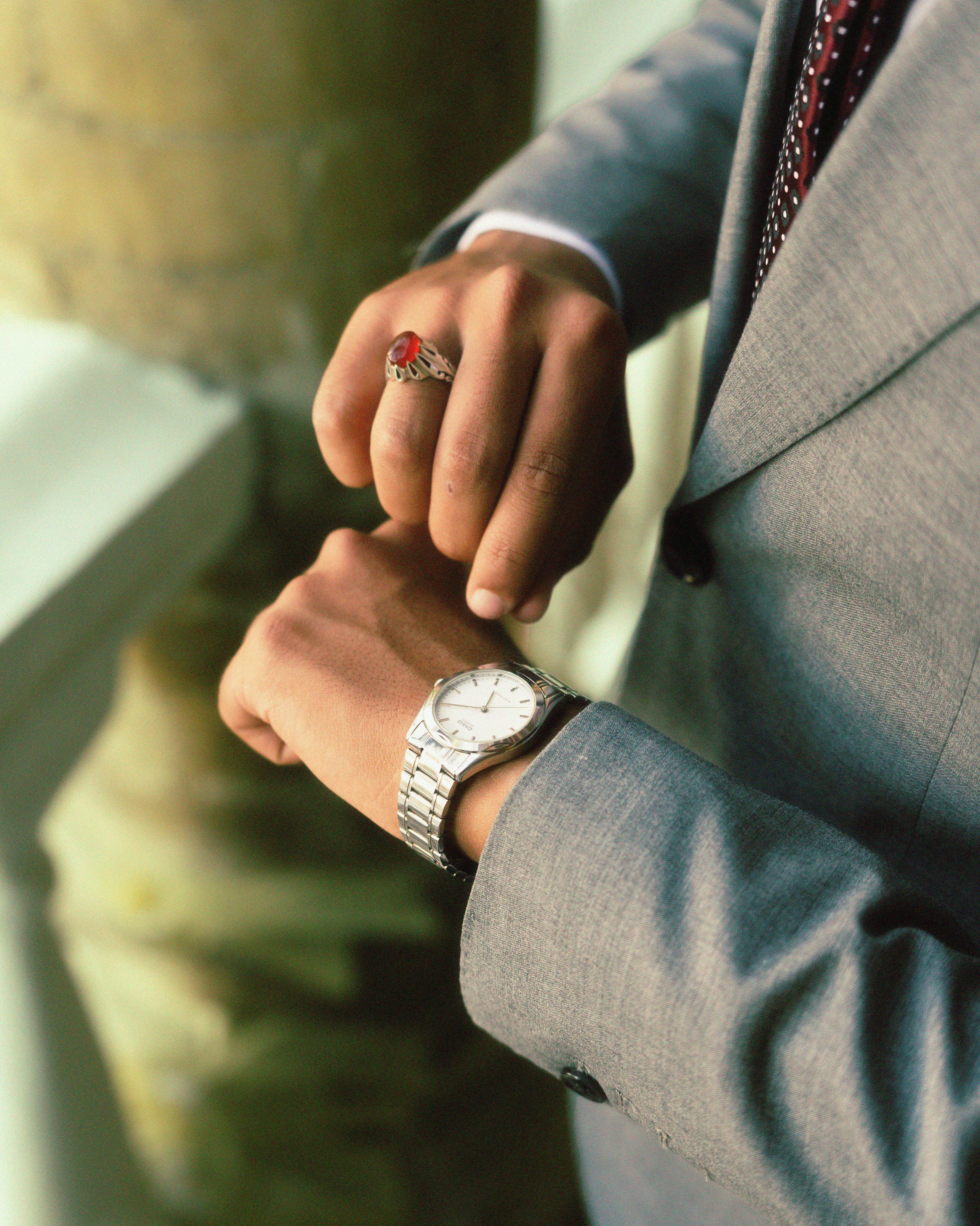 Man Wearing Ring and Wristwatch · Free Stock Photo