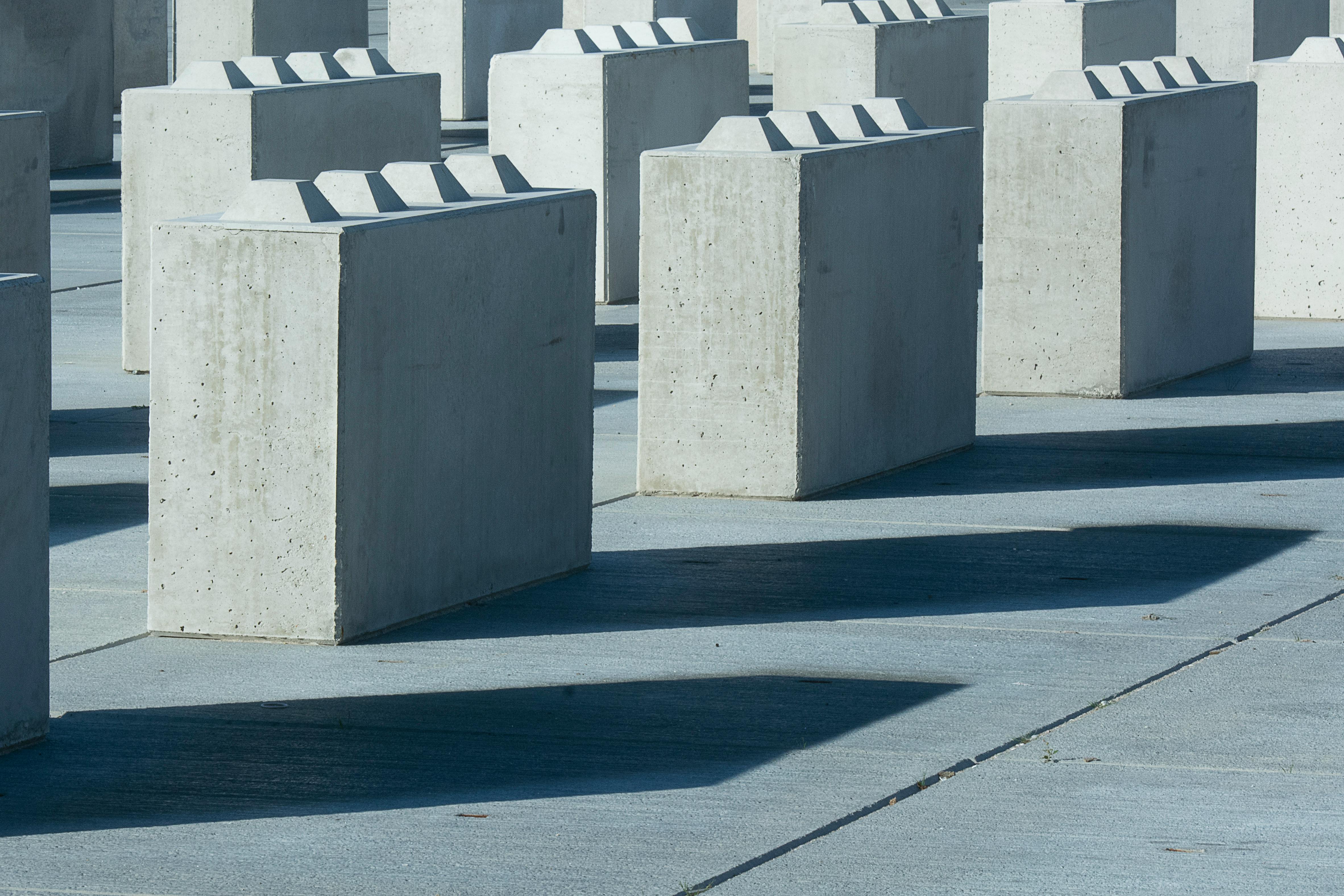 Concrete Blocks Casting Shadows on the Ground · Free Stock Photo