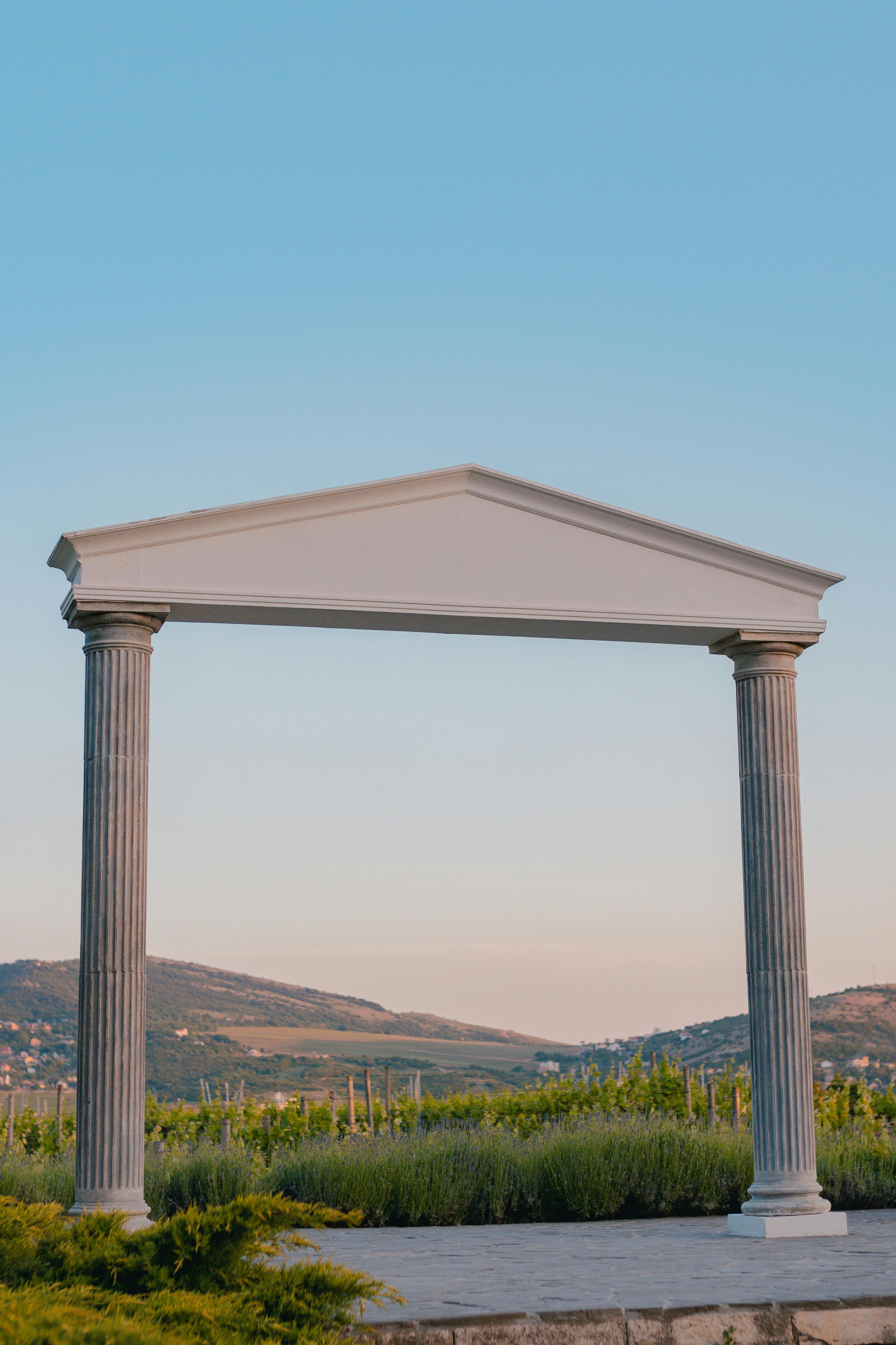View of a Classical Gate in the Countryside at Sunset · Free Stock Photo