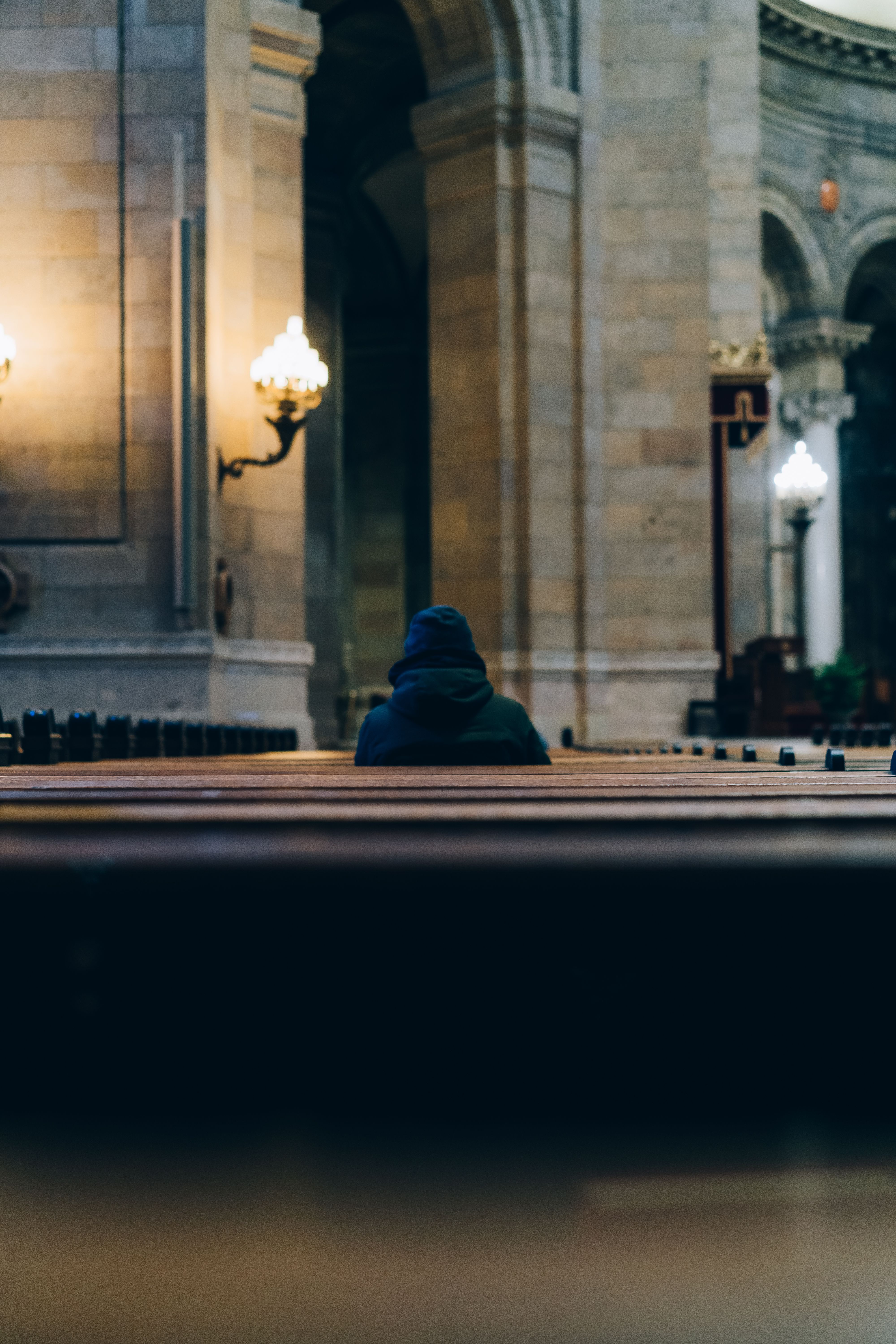 Person Sitting Inside Church · Free Stock Photo