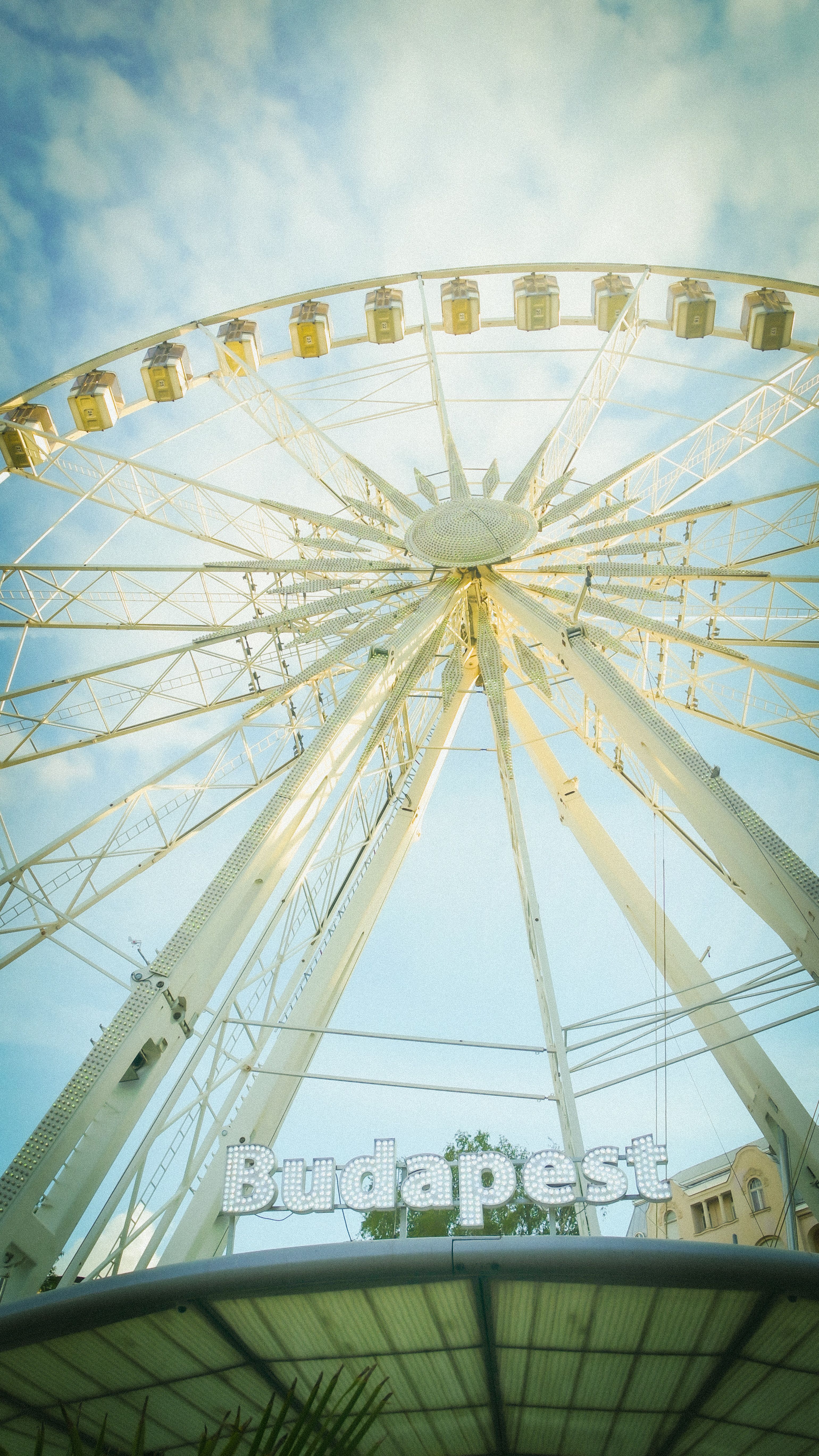 Low Angle Shot of the Ferris Wheel in Budapest, Hungary · Free Stock Photo