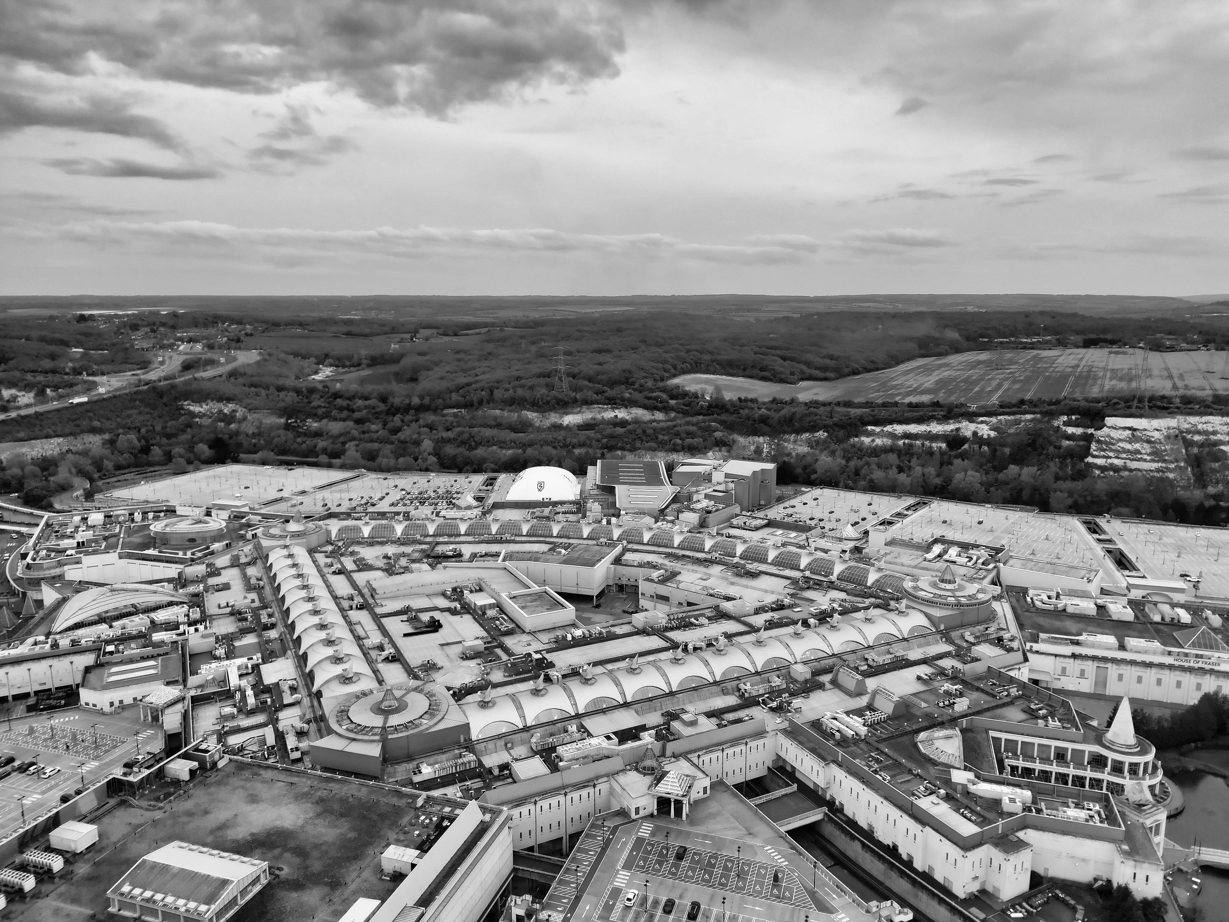 Aerial View of the Bluewater Shopping Centre, Kent, England, UK · Free ...