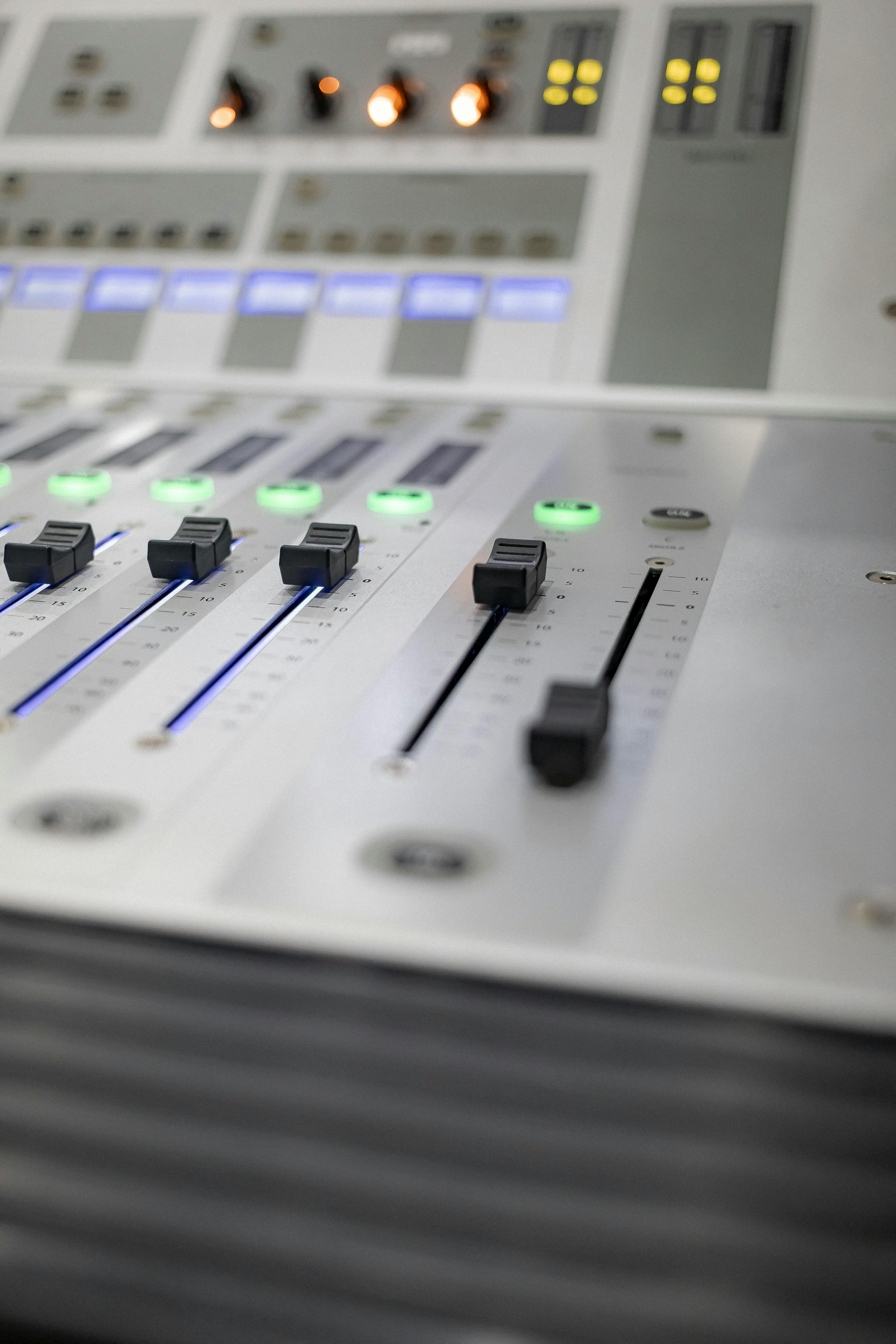 A close up of a sound mixing board · Free Stock Photo