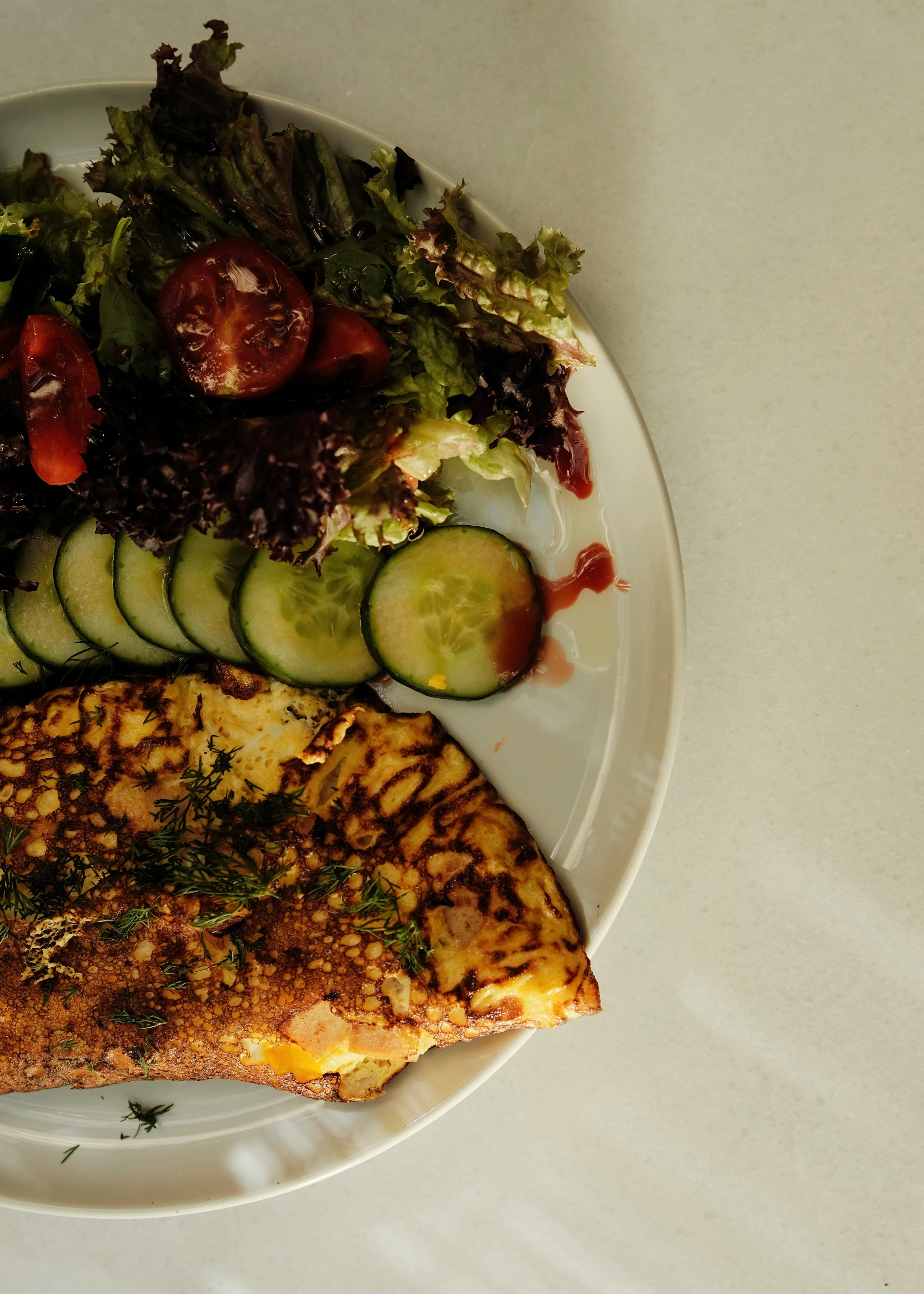 Top View of Breakfast on Plate · Free Stock Photo