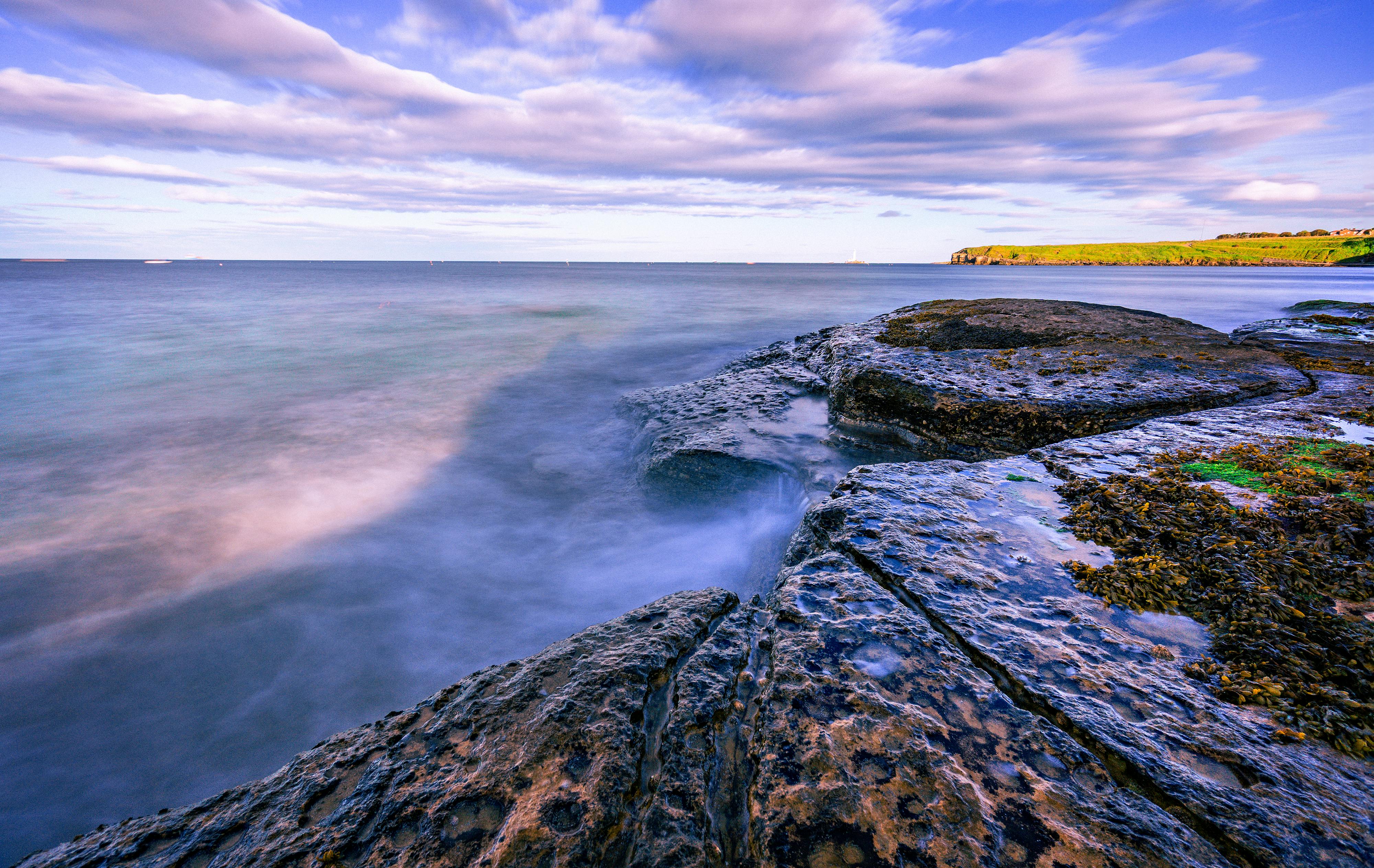 Large Rocks on Seashore at Dawn · Free Stock Photo