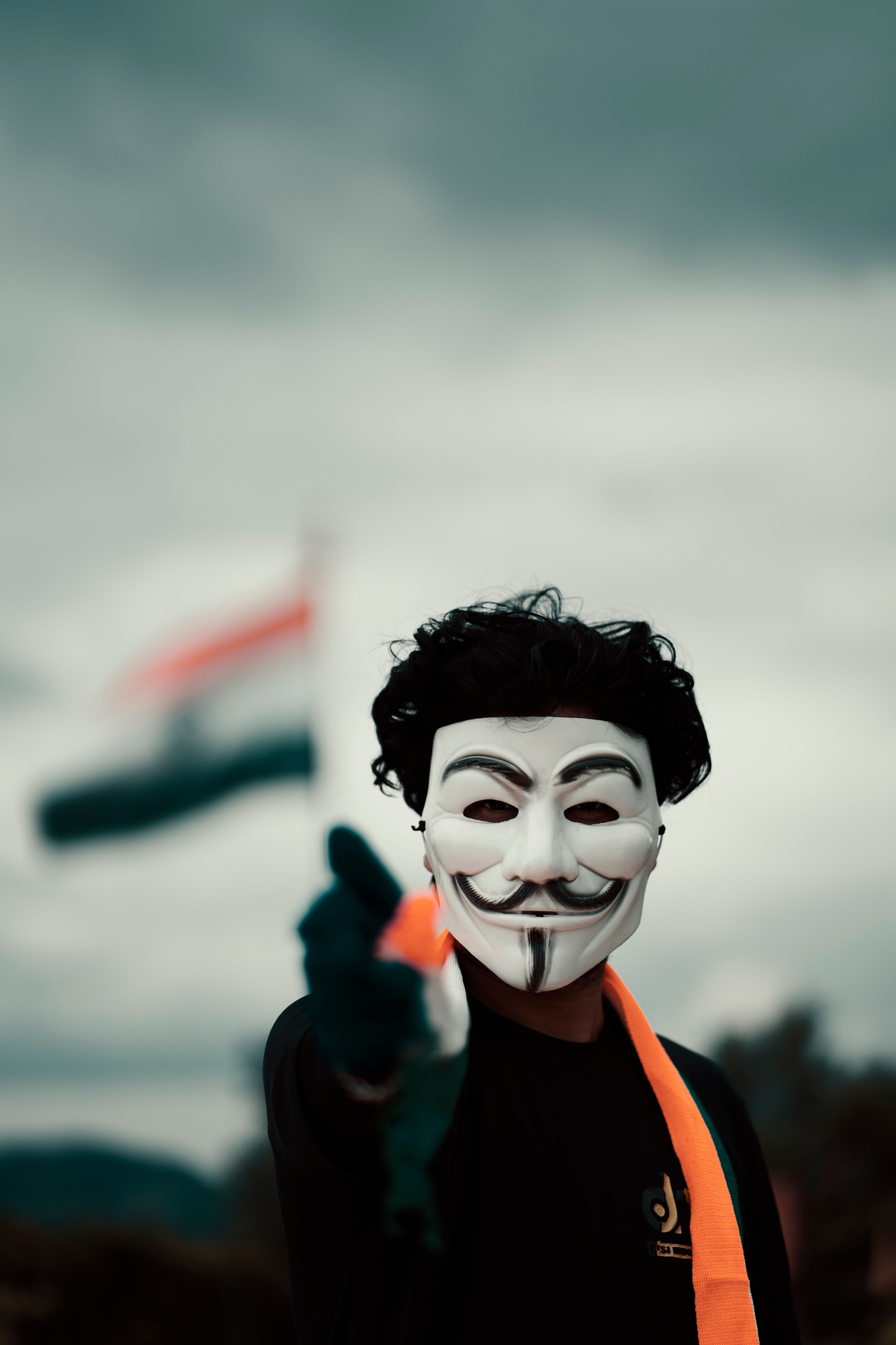 Anonymous independence day Wallpaper With Indian Flag · Free Stock Photo