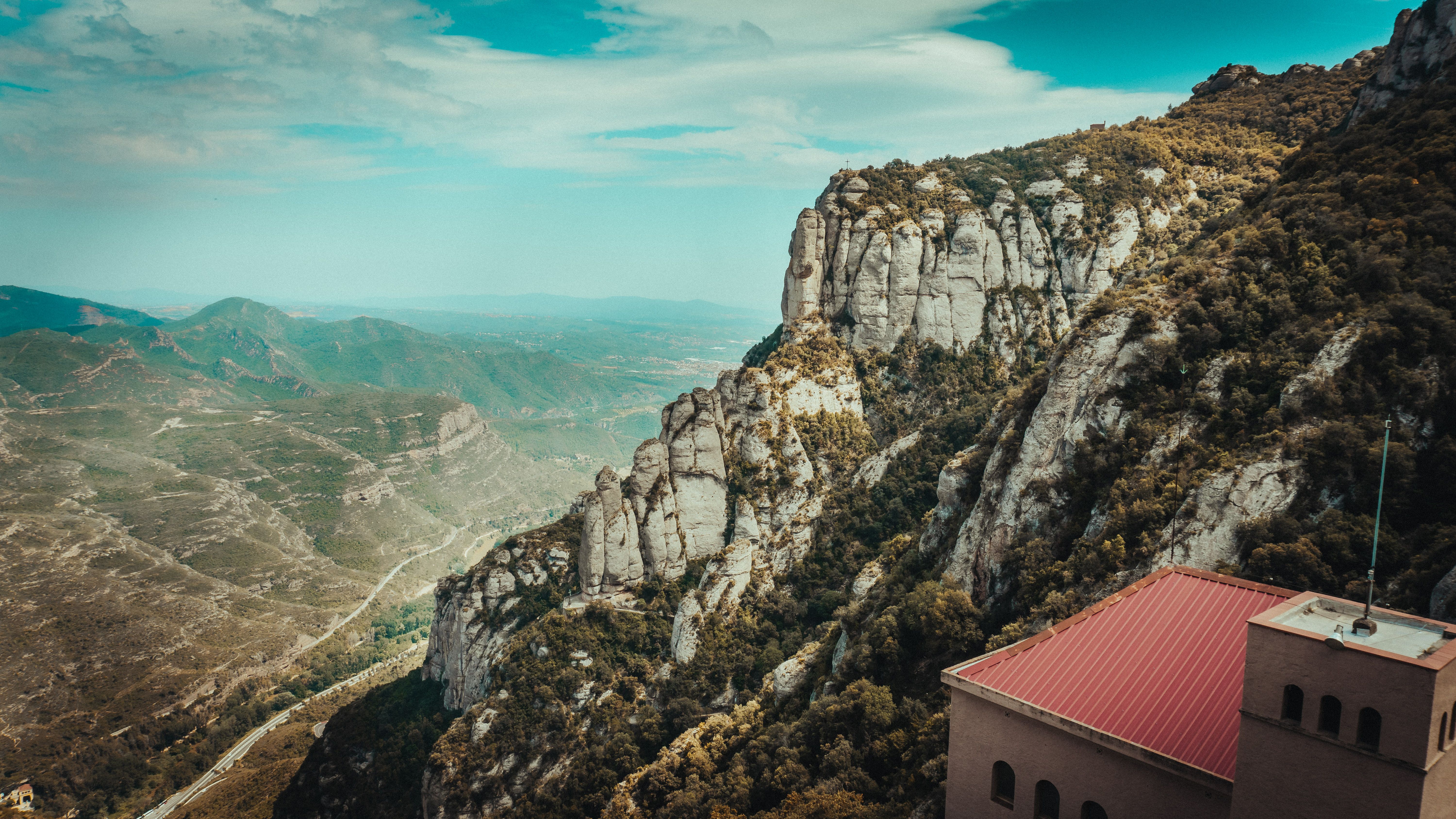 Blue Sky and Clouds over Montserrat Mountain · Free Stock Photo