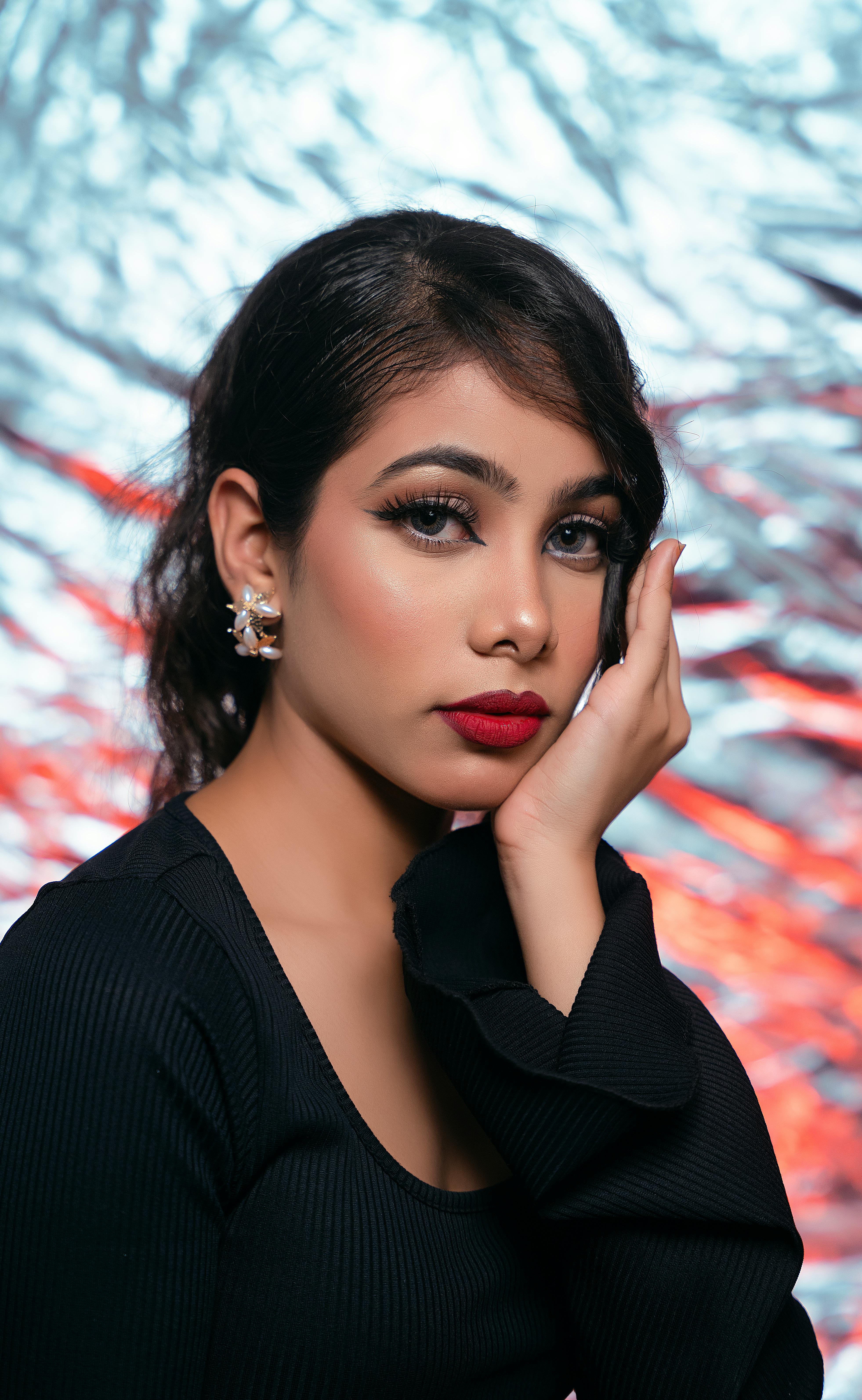 A Photo Of A Woman Squinting · Free Stock Photo