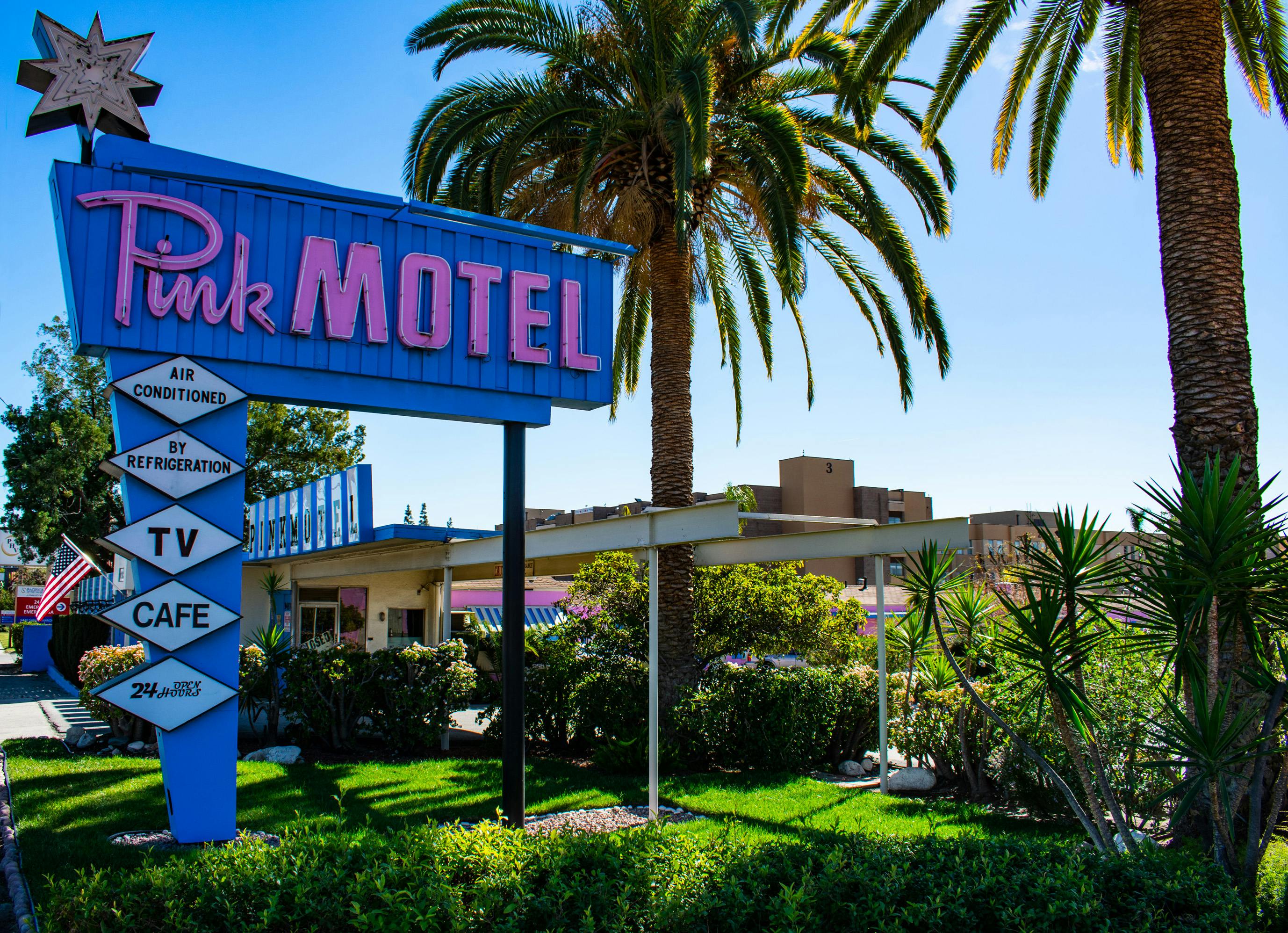 Sign in Front of the Pink Motel Film Studio in Los Angeles · Free Stock ...