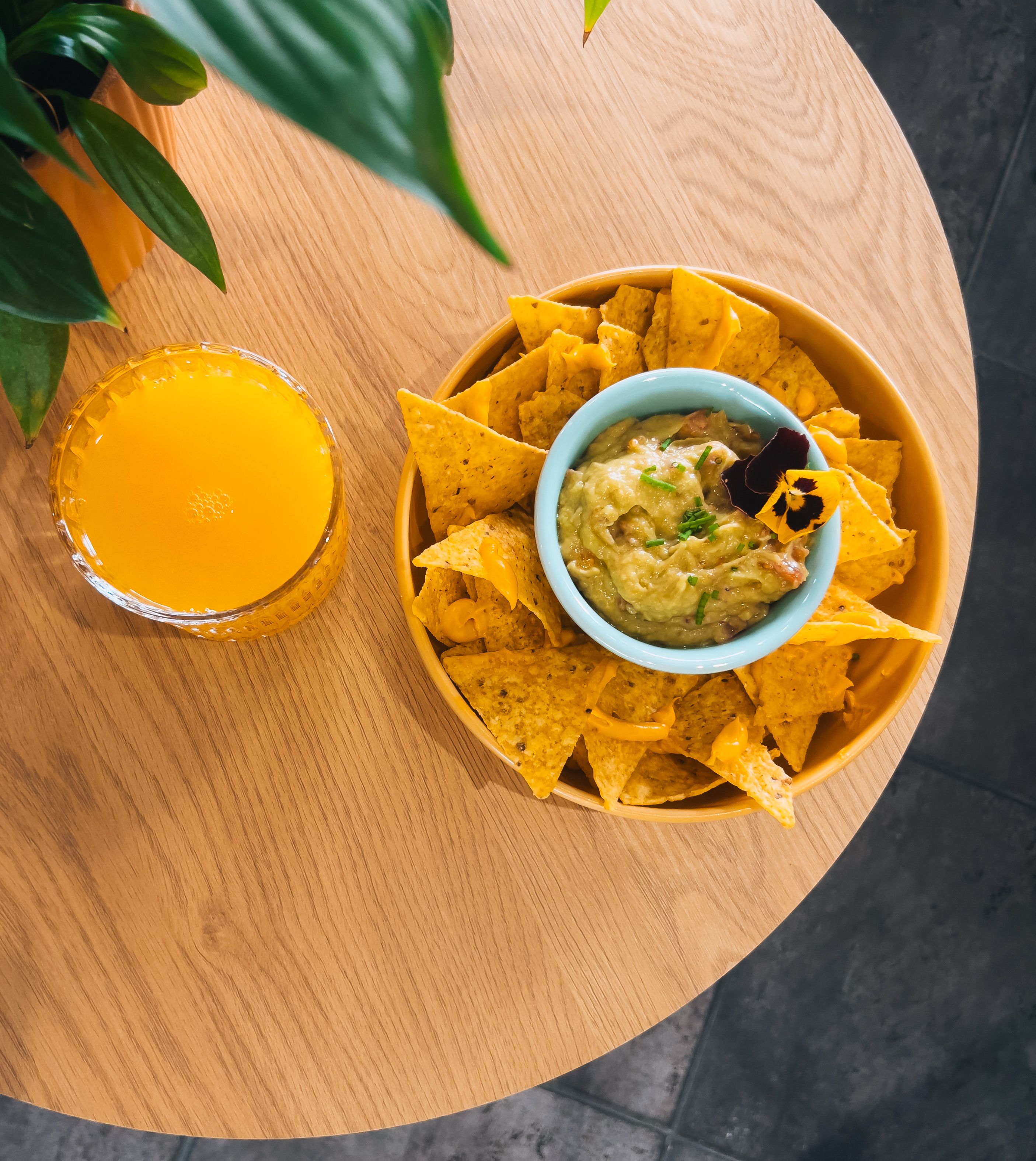 Nachos and Juice Served in a Restaurant · Free Stock Photo