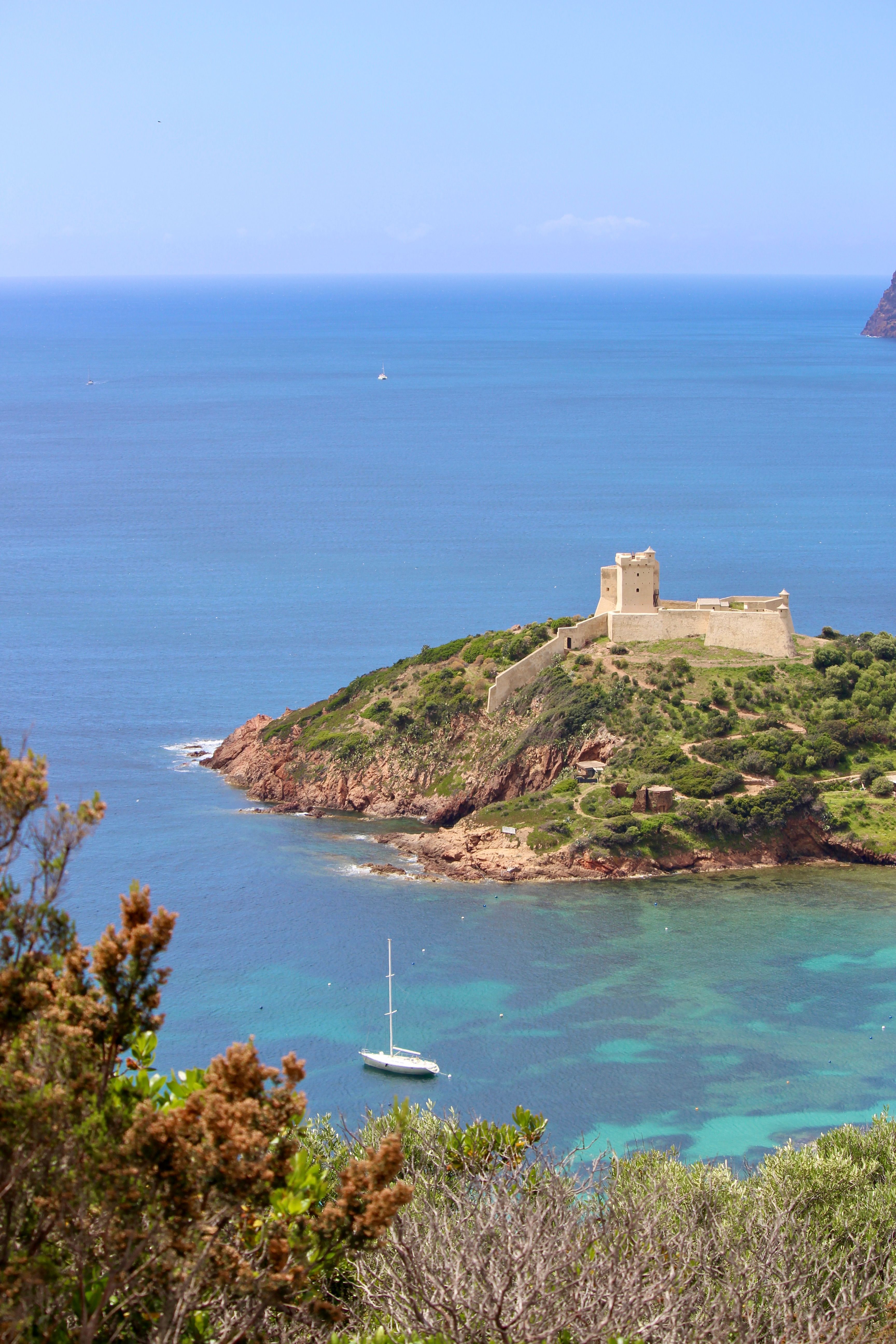 Castle over Bay on Sea Coast on Corsica Island · Free Stock Photo
