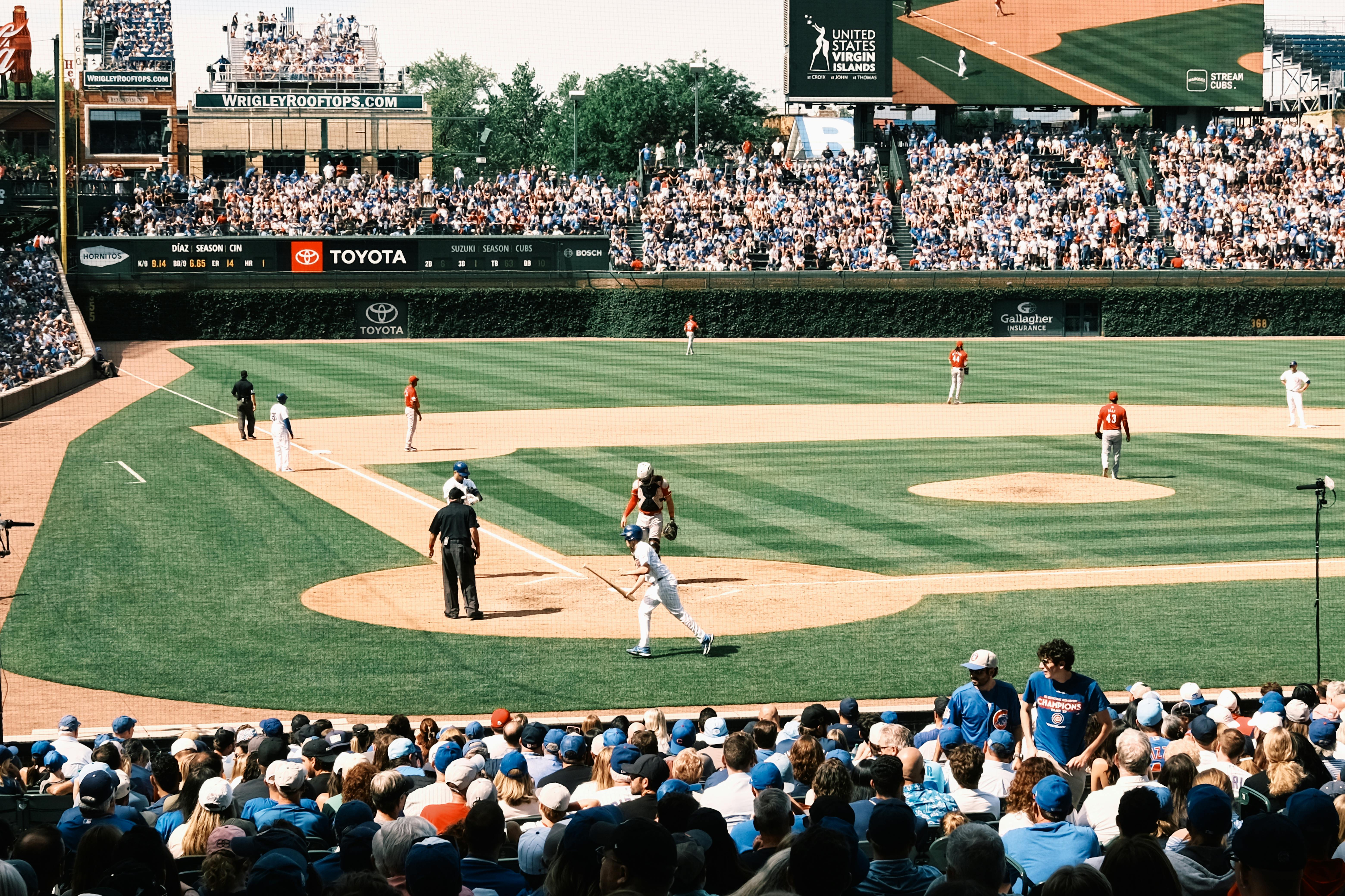 View of the Baseball Game at the Wrigley Field in Chicago, Illinois ...