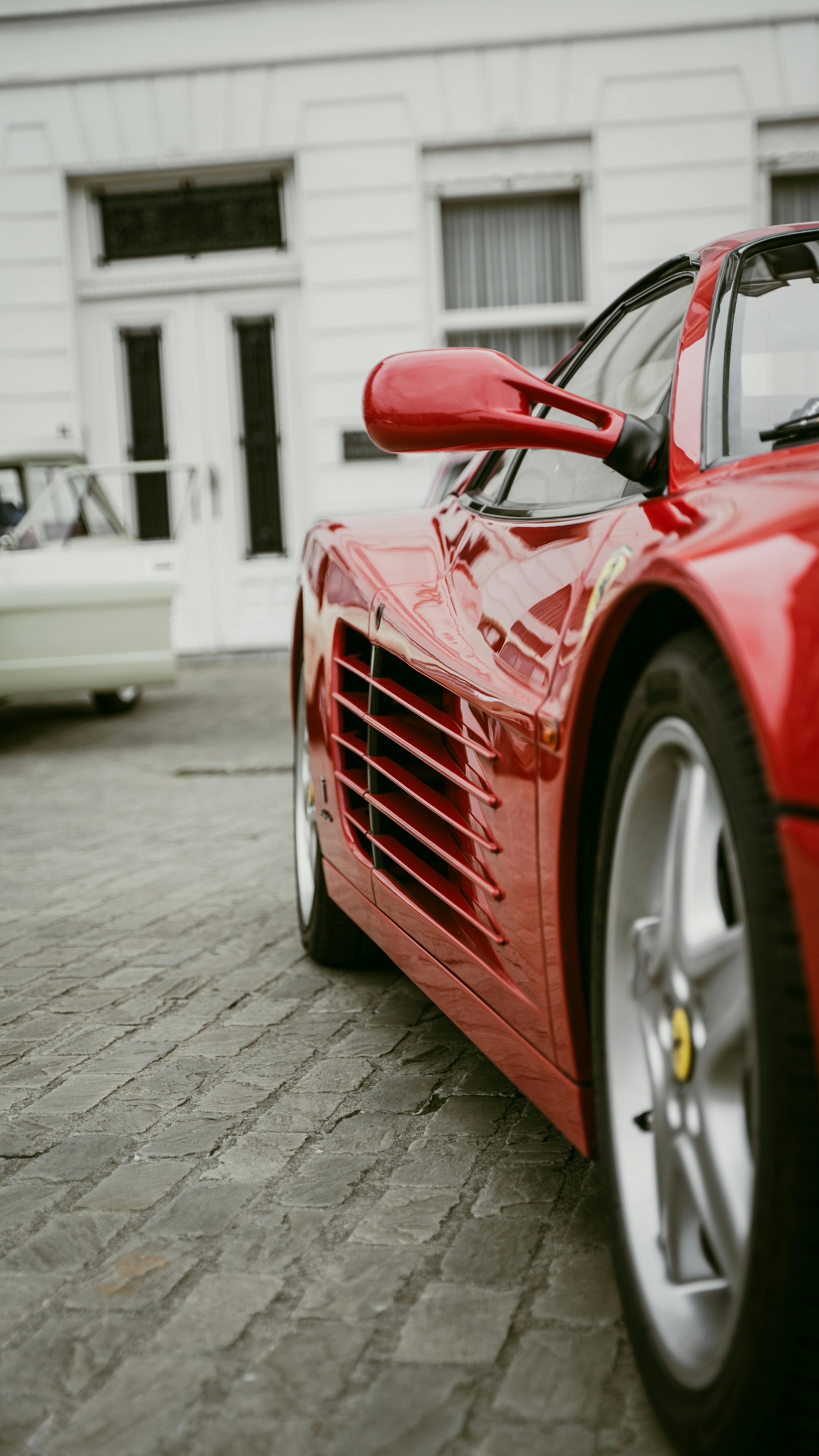 Side of Red Ferrari Testarossa · Free Stock Photo