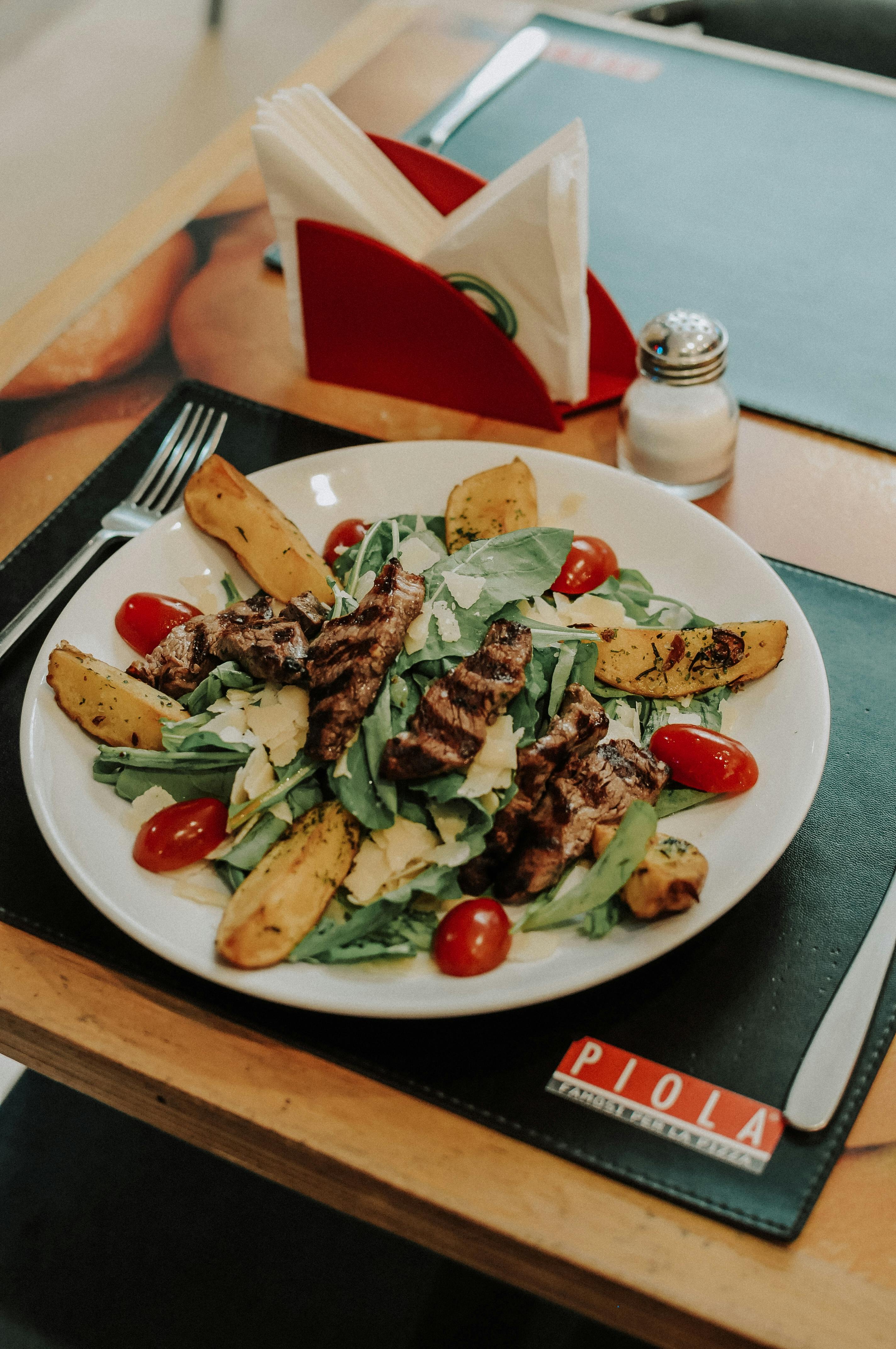 Round White Ceramic Plate Filled With Food · Free Stock Photo